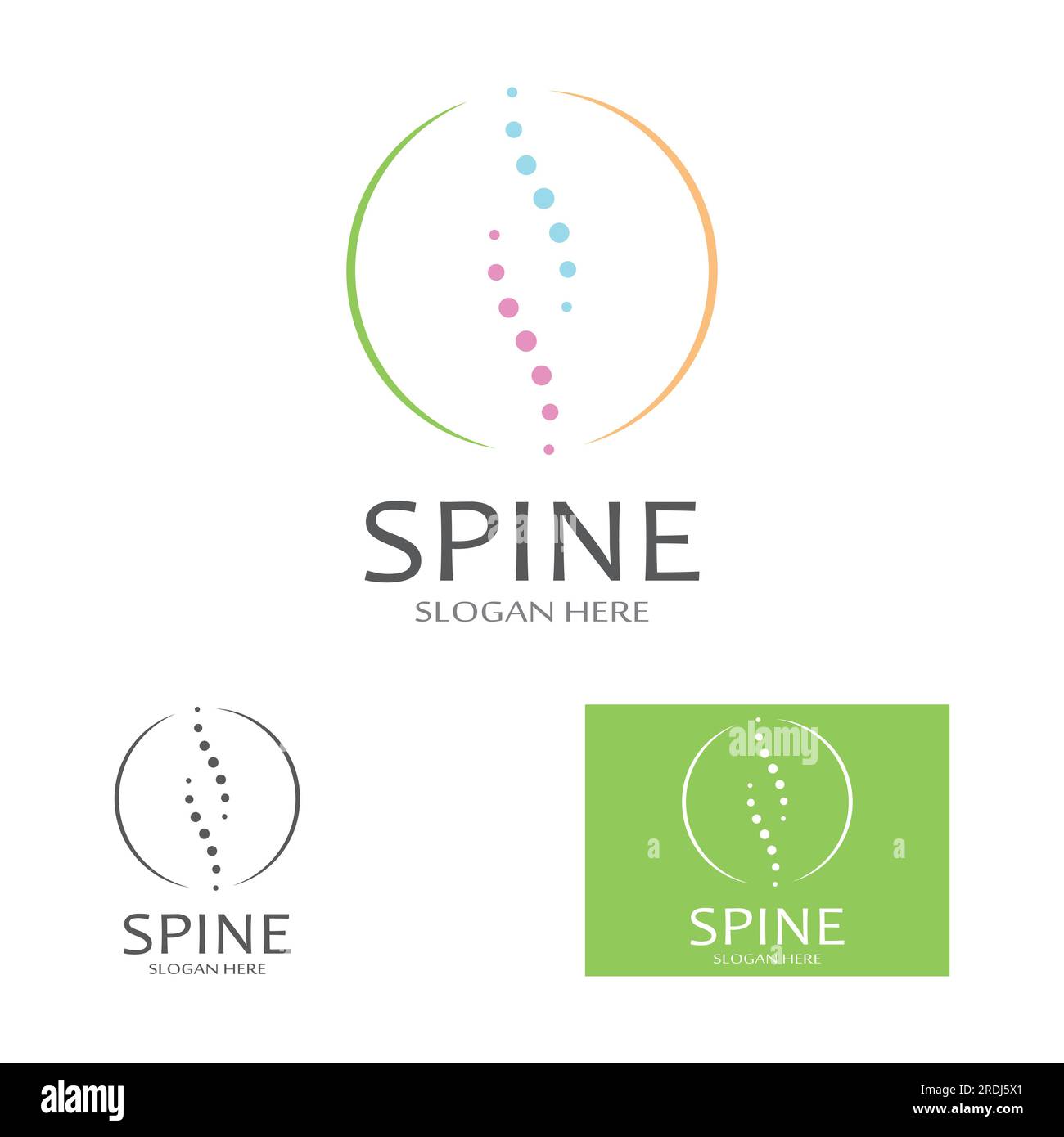 Spinal diagnostics, spine care and spine health.With modern vector icon ...