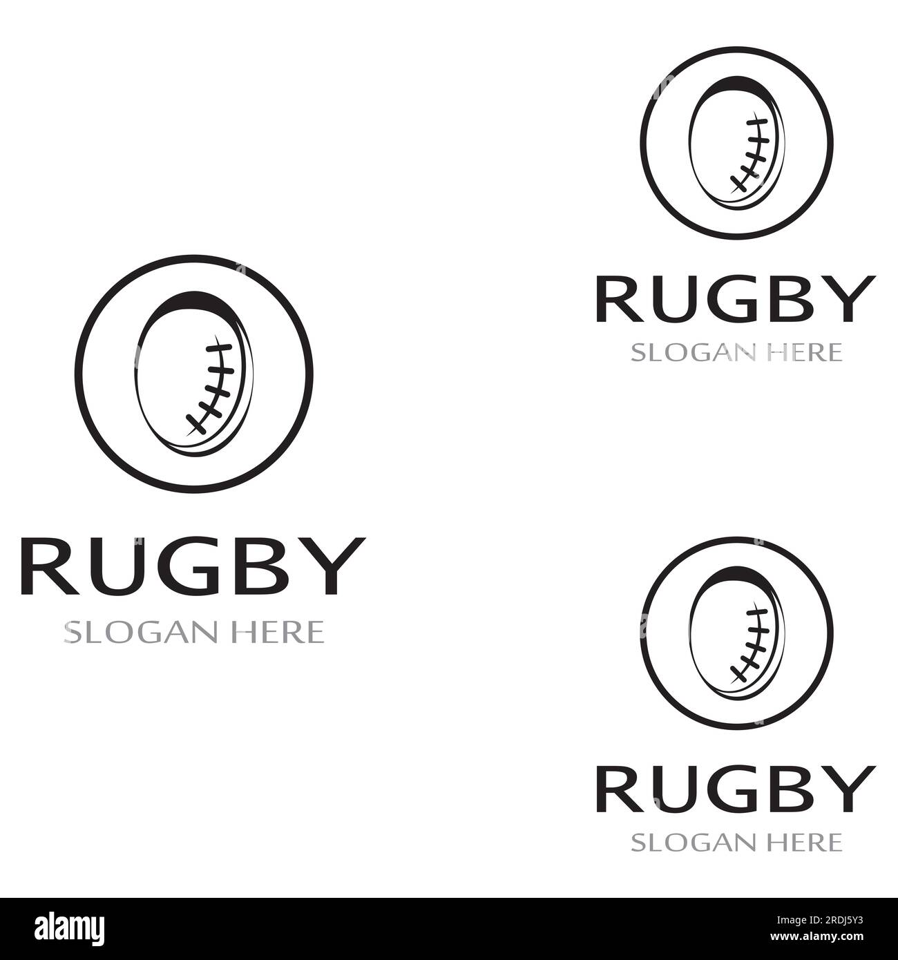 Rugby ball logo. Using vector illustration design concept.Can be used ...