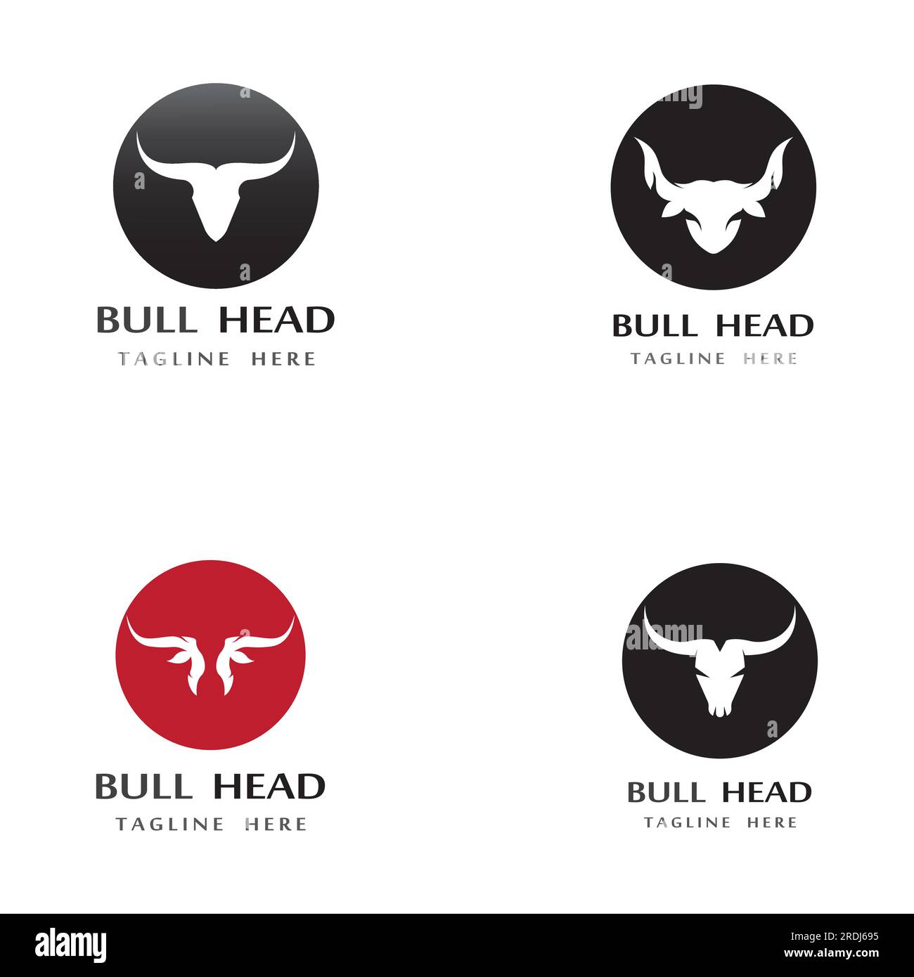 vintage retro bull head horns logo design Stock Vector Image & Art - Alamy