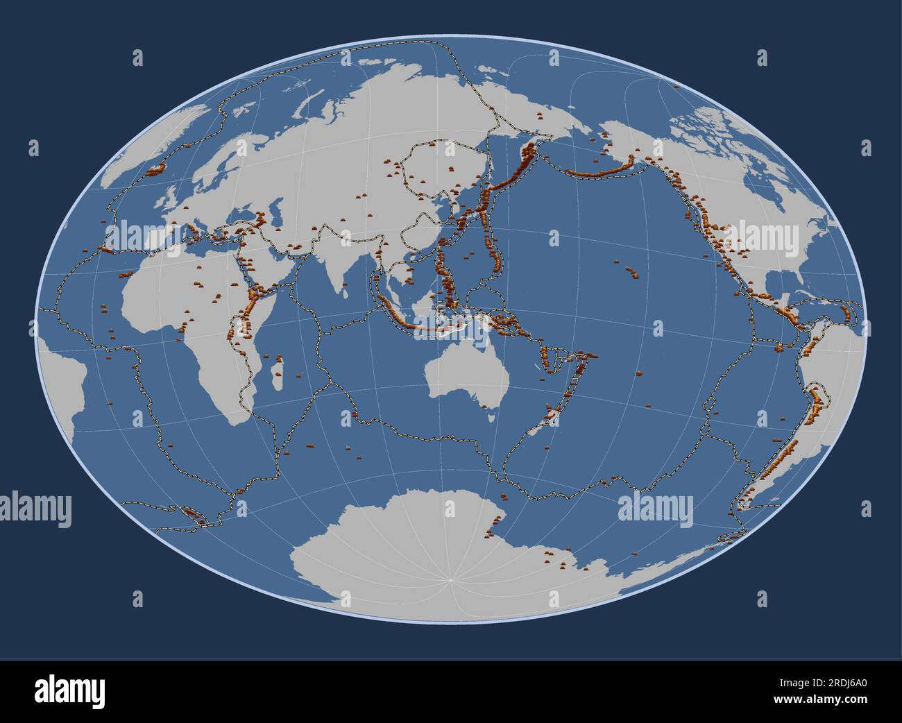 Shape Of The Timor Tectonic Plate On The Solid Contour Map In The Fahey Oblique Projection