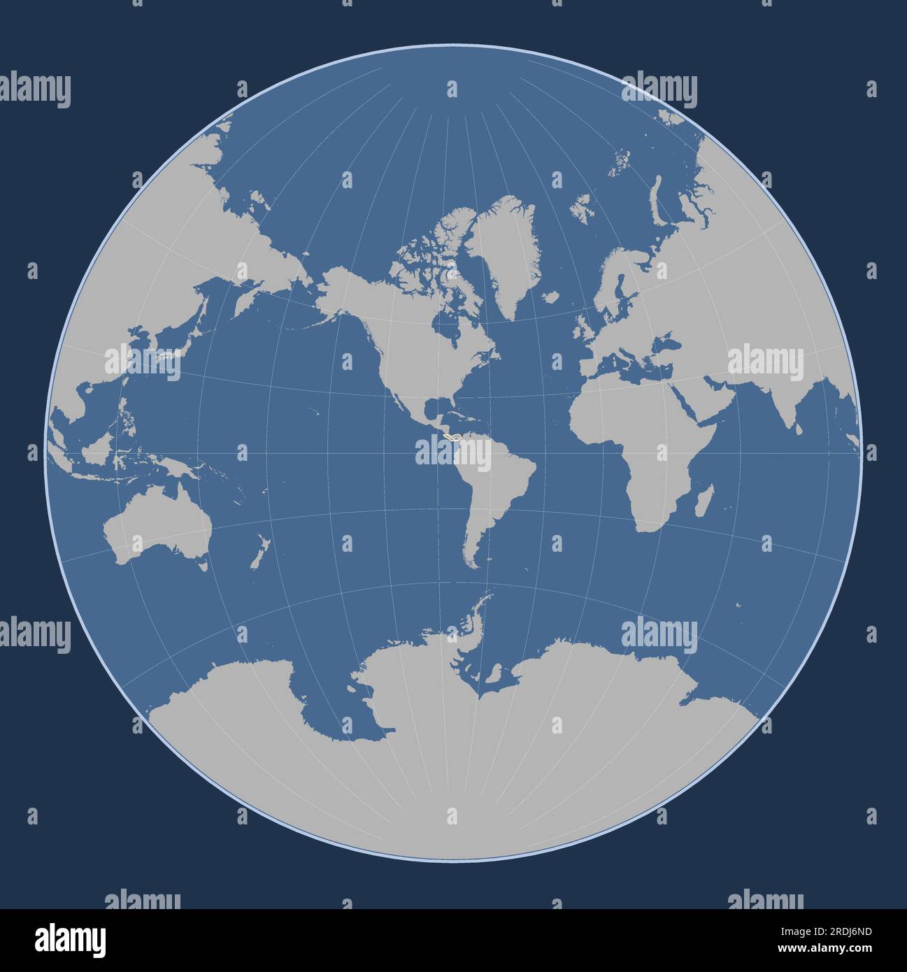 Shape Of The Panama Tectonic Plate On The Solid Contour Map In The Lagrange Projection Centered