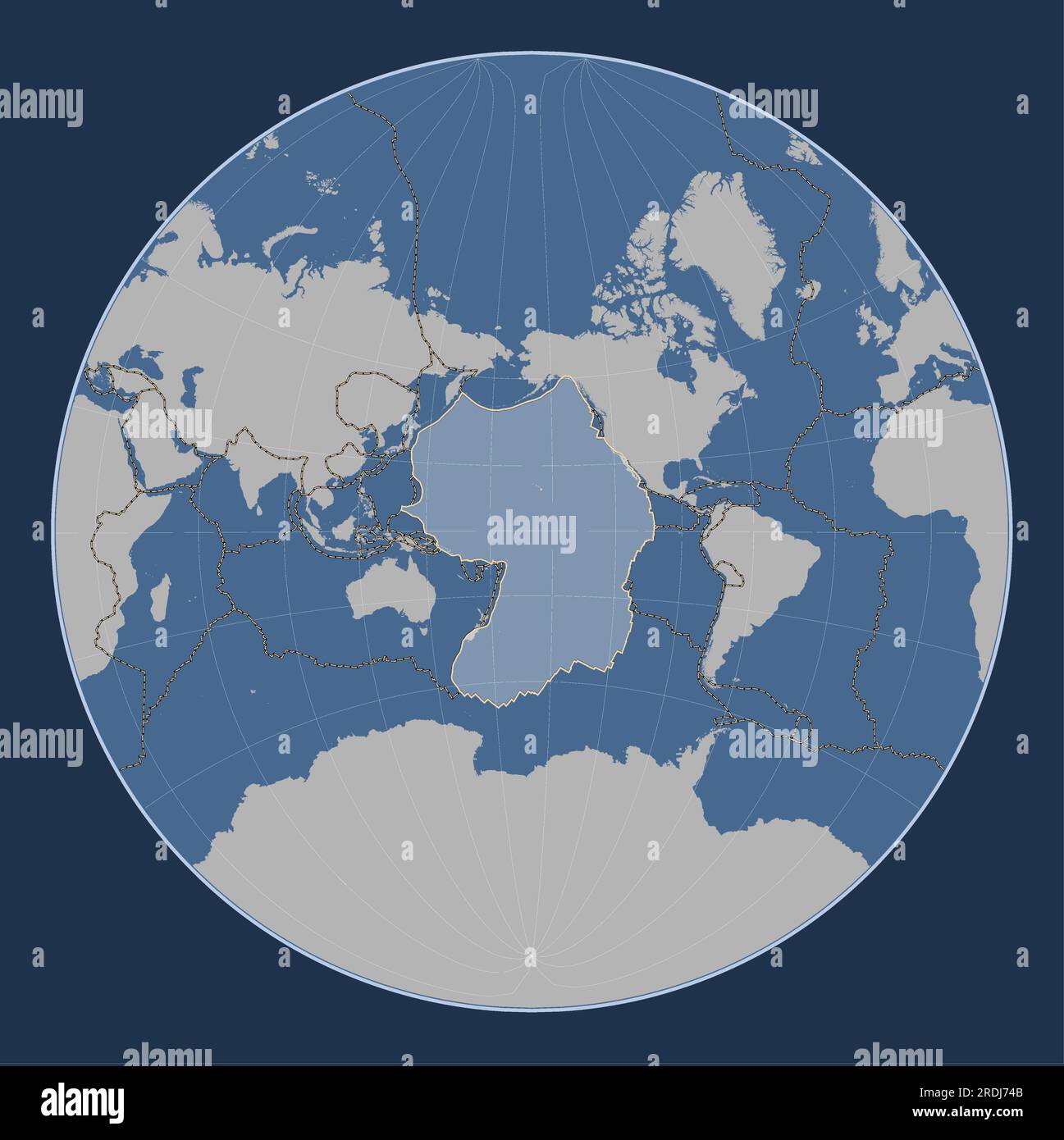Pacific centered map Stock Vector Images - Alamy