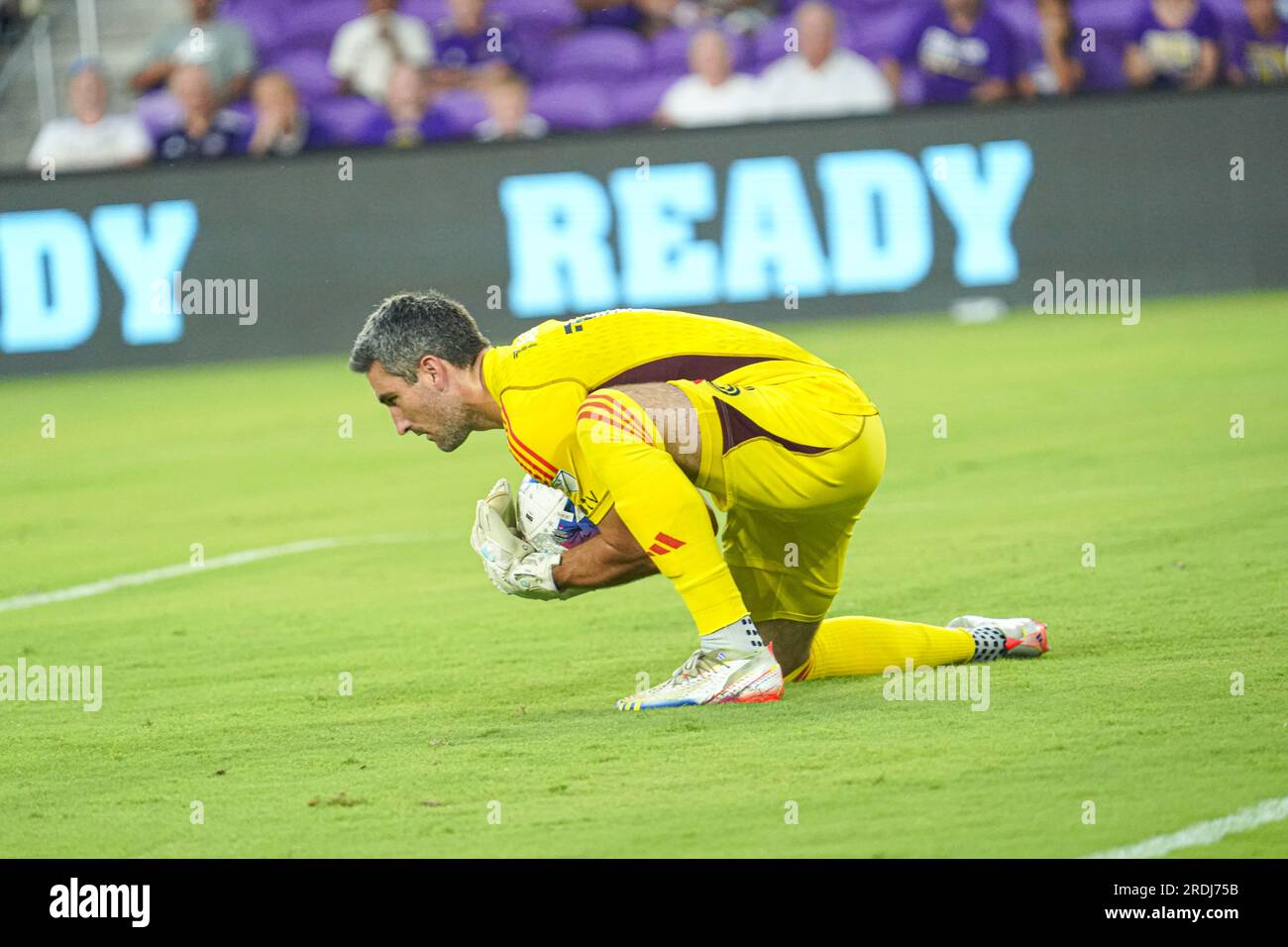 Orlando, Florida, USA, July 21, 2023, Houston Dynamo goalkeeper Andrew ...
