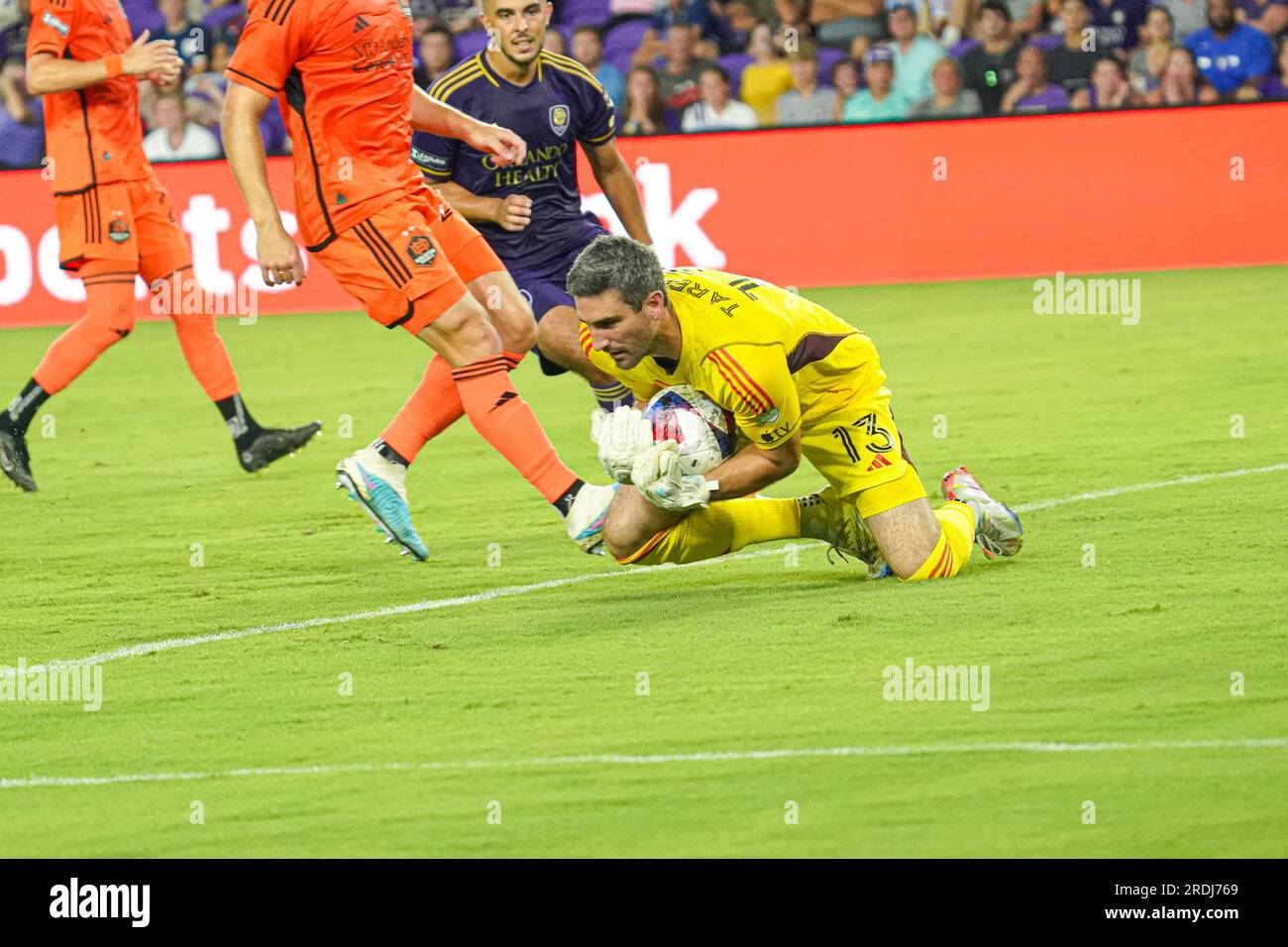 Orlando, Florida, USA, July 21, 2023, Houston Dynamo goalkeeper Andrew ...