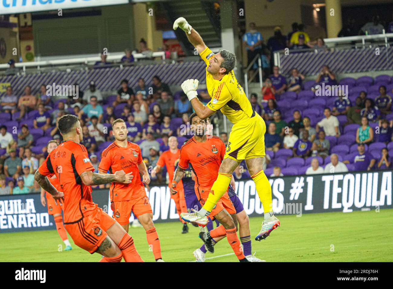 Orlando, Florida, USA, July 21, 2023, Houston Dynamo goalkeeper Andrew ...