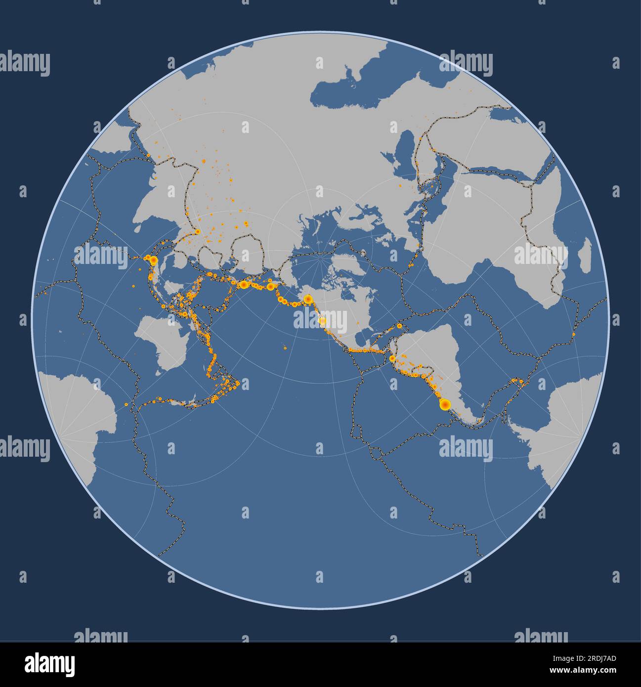 Shape Of The Juan De Fuca Tectonic Plate On The Solid Contour Map In The Lagrange Oblique