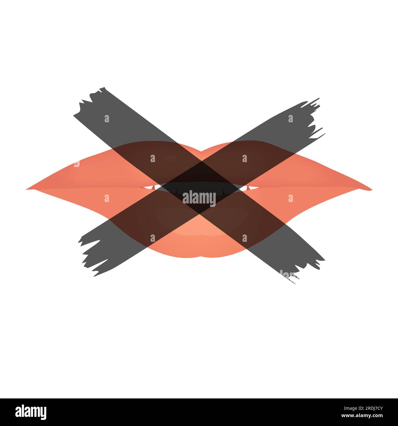 Censorship, conceptual illustration Stock Photo - Alamy