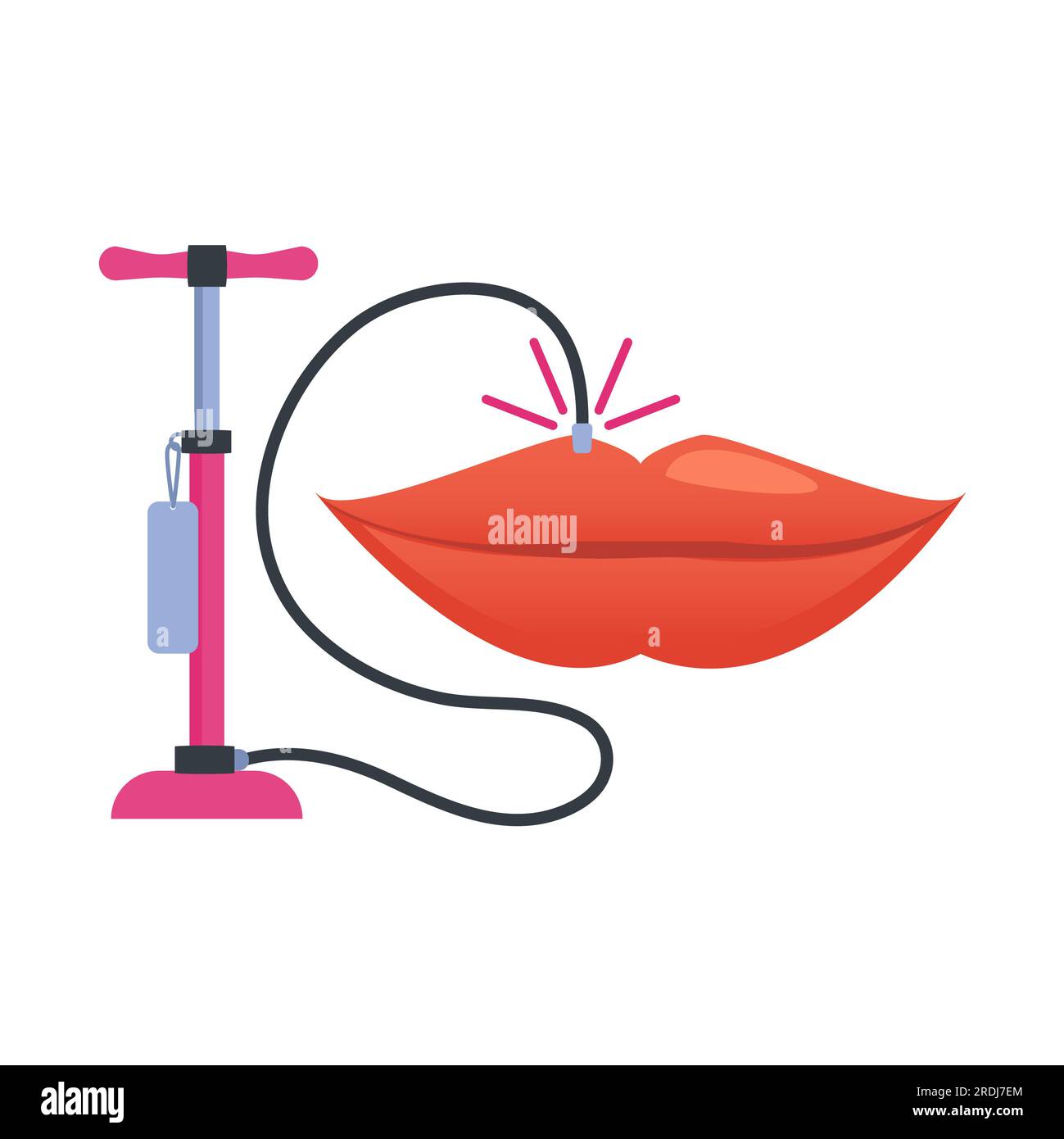 Lip augmentation, conceptual illustration Stock Photo - Alamy