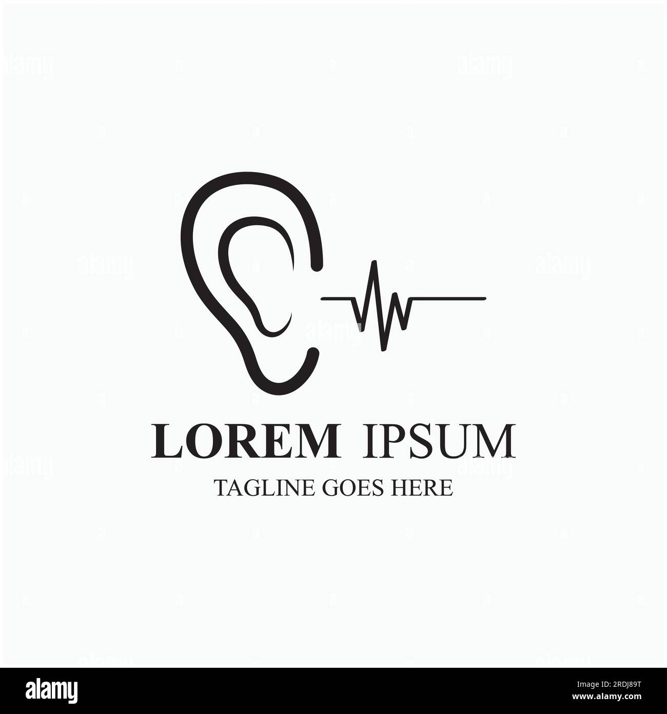 sense of hearing ear icon logo vector Stock Vector Image & Art - Alamy