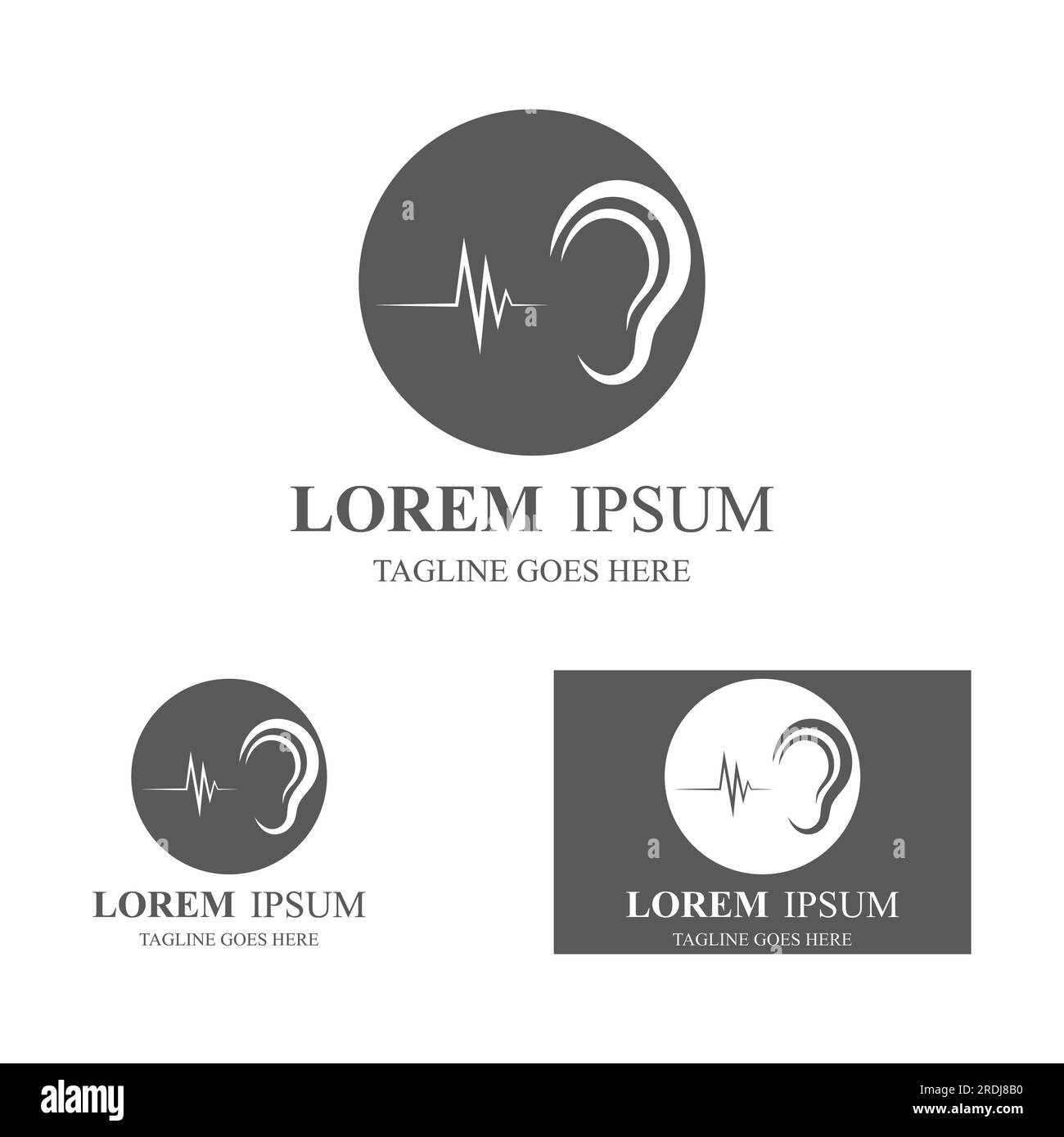 sense of hearing ear icon logo vector Stock Vector Image & Art - Alamy
