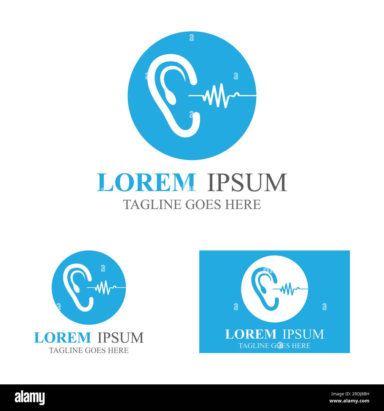 sense of hearing ear icon logo vector Stock Vector Image & Art - Alamy