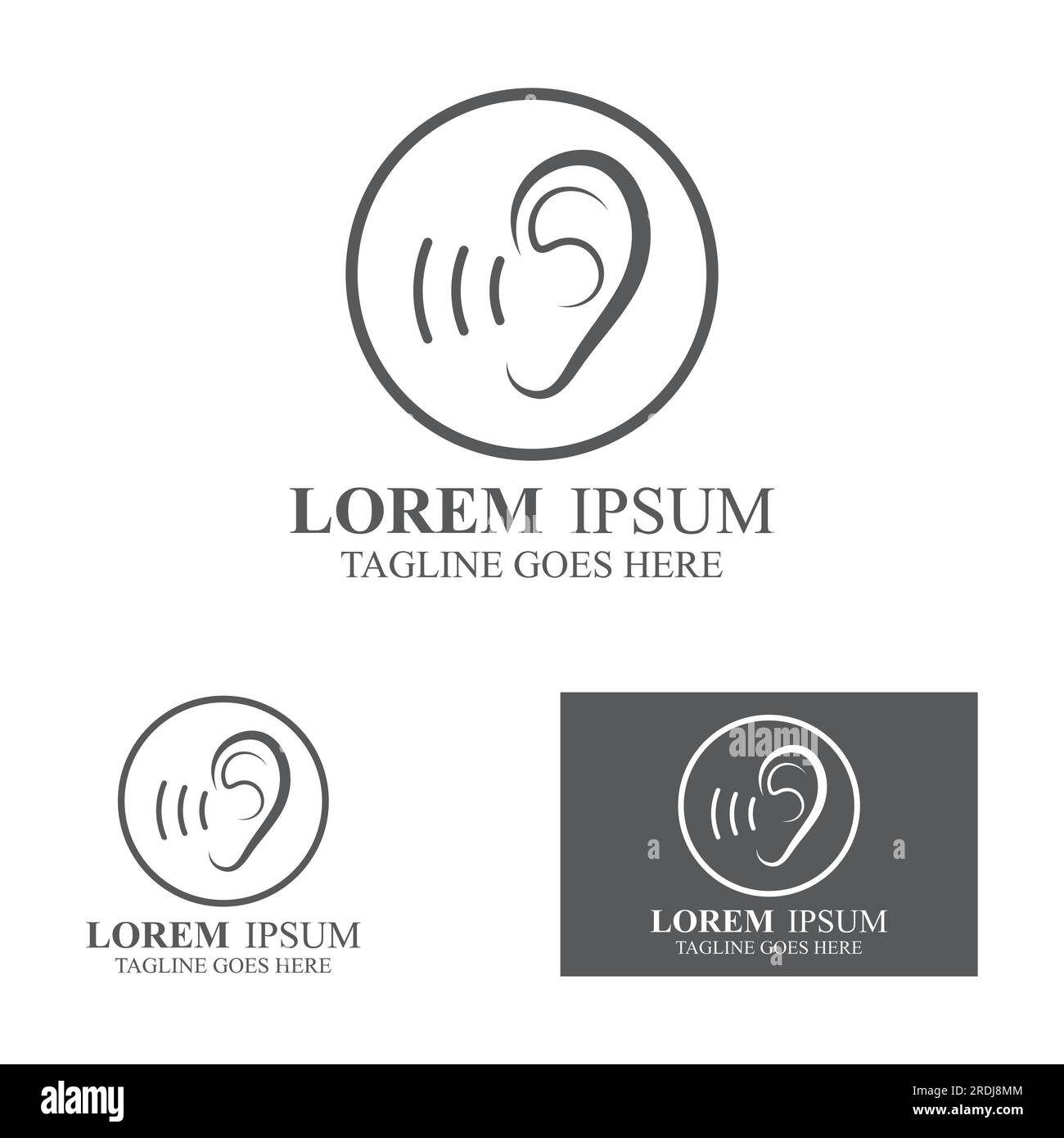 ear logo design Stock Vector Image & Art - Alamy