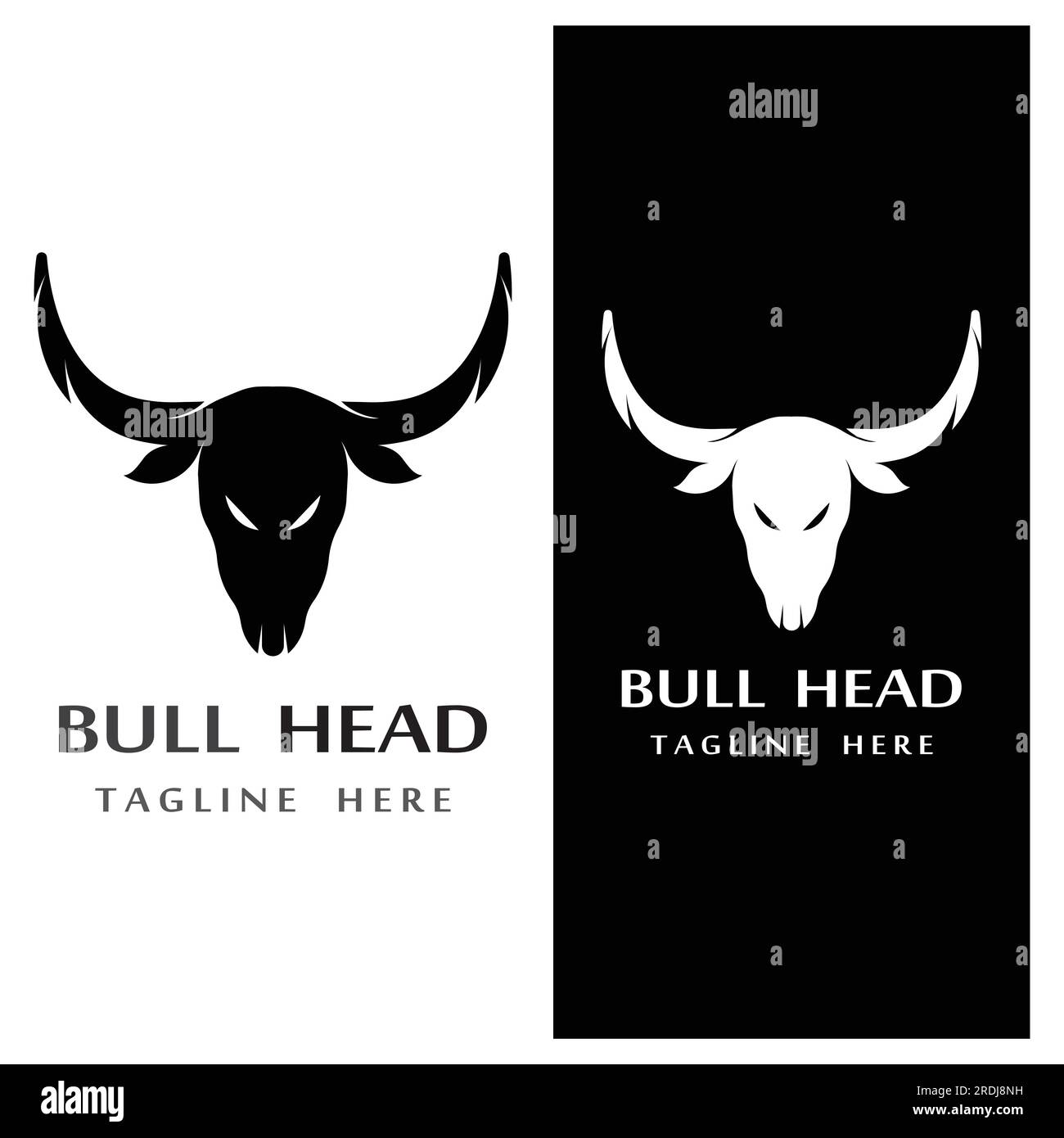 bull head horn logo and symbol Stock Vector Image & Art - Alamy