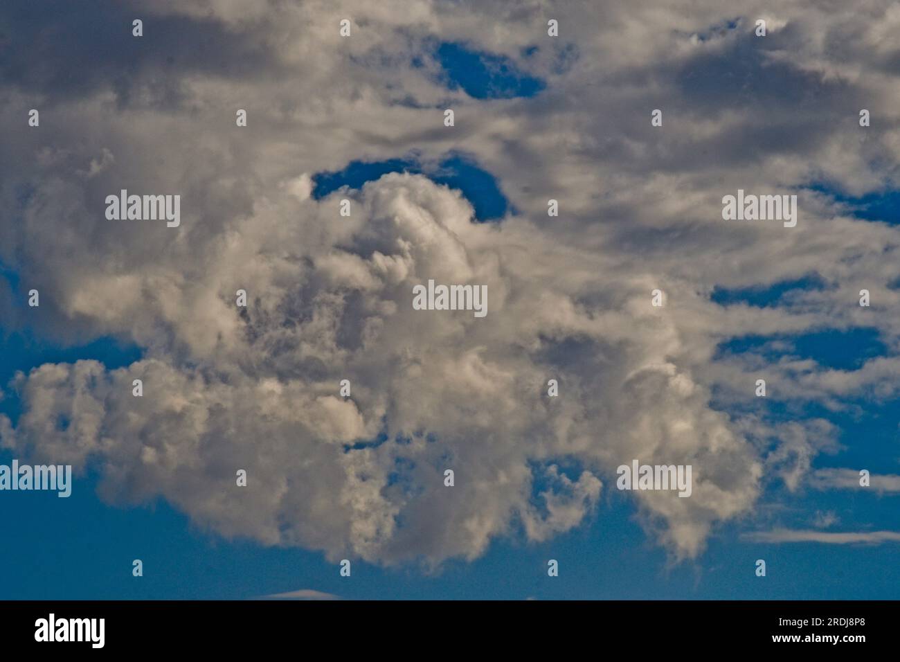 Fluffy Clouds in the Blur Sky over Canyon, Texas in the Panhandle near ...