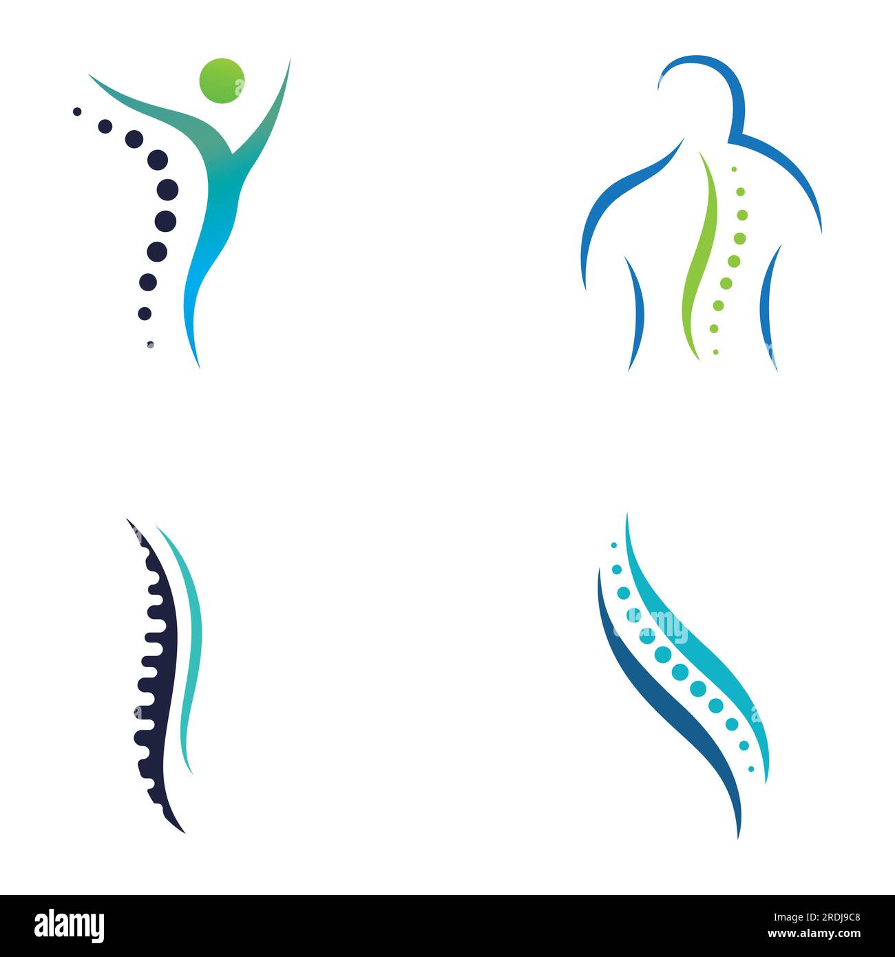 Spinal diagnostics, spine care and spine health.With modern vector icon ...