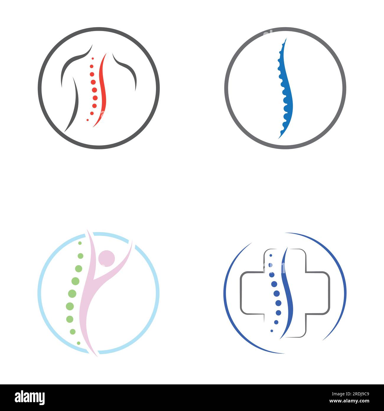 Spinal diagnostics, spine care and spine health.With modern vector icon ...