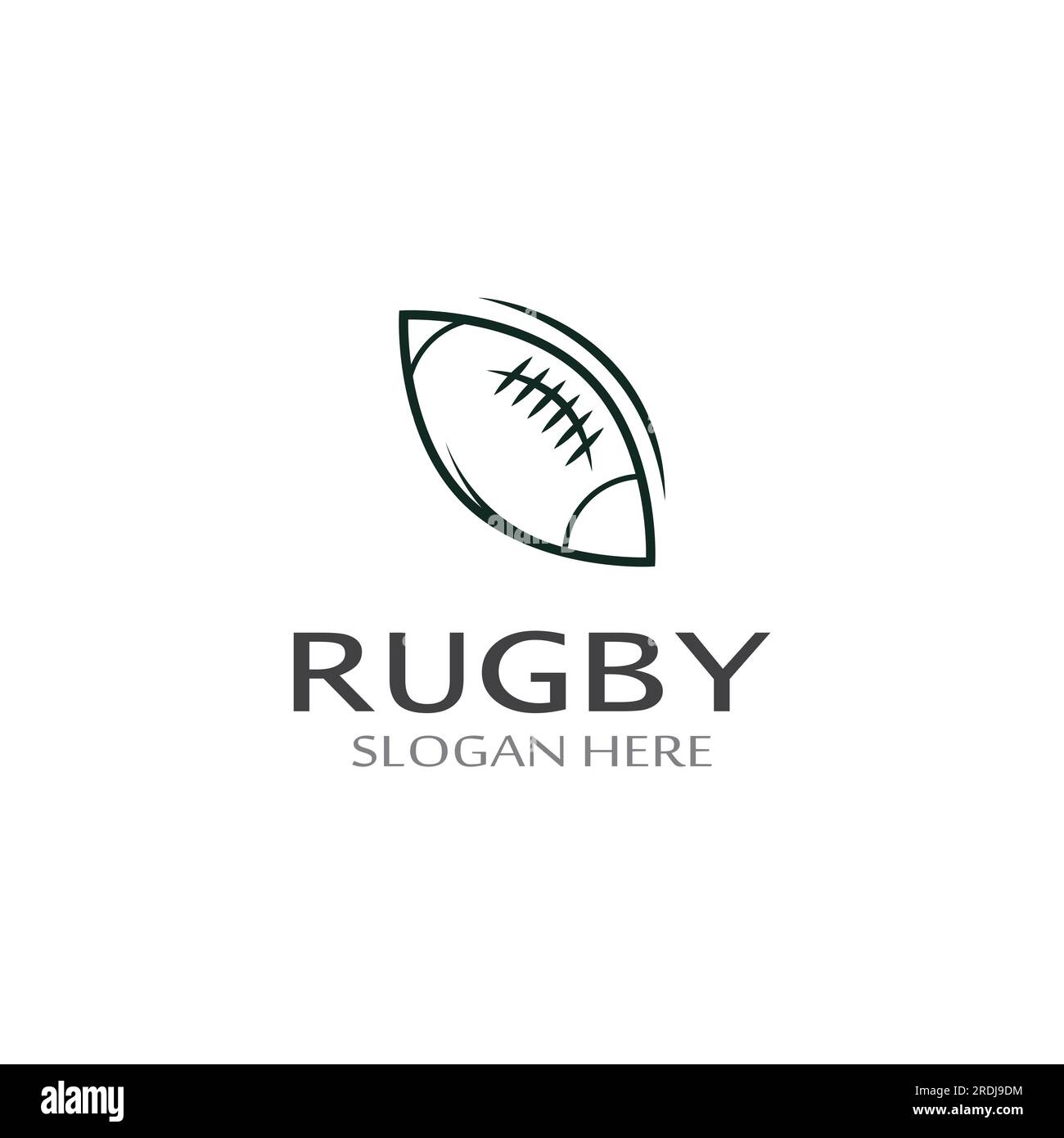 Rugby ball logo. Using vector illustration design concept.Can be used ...