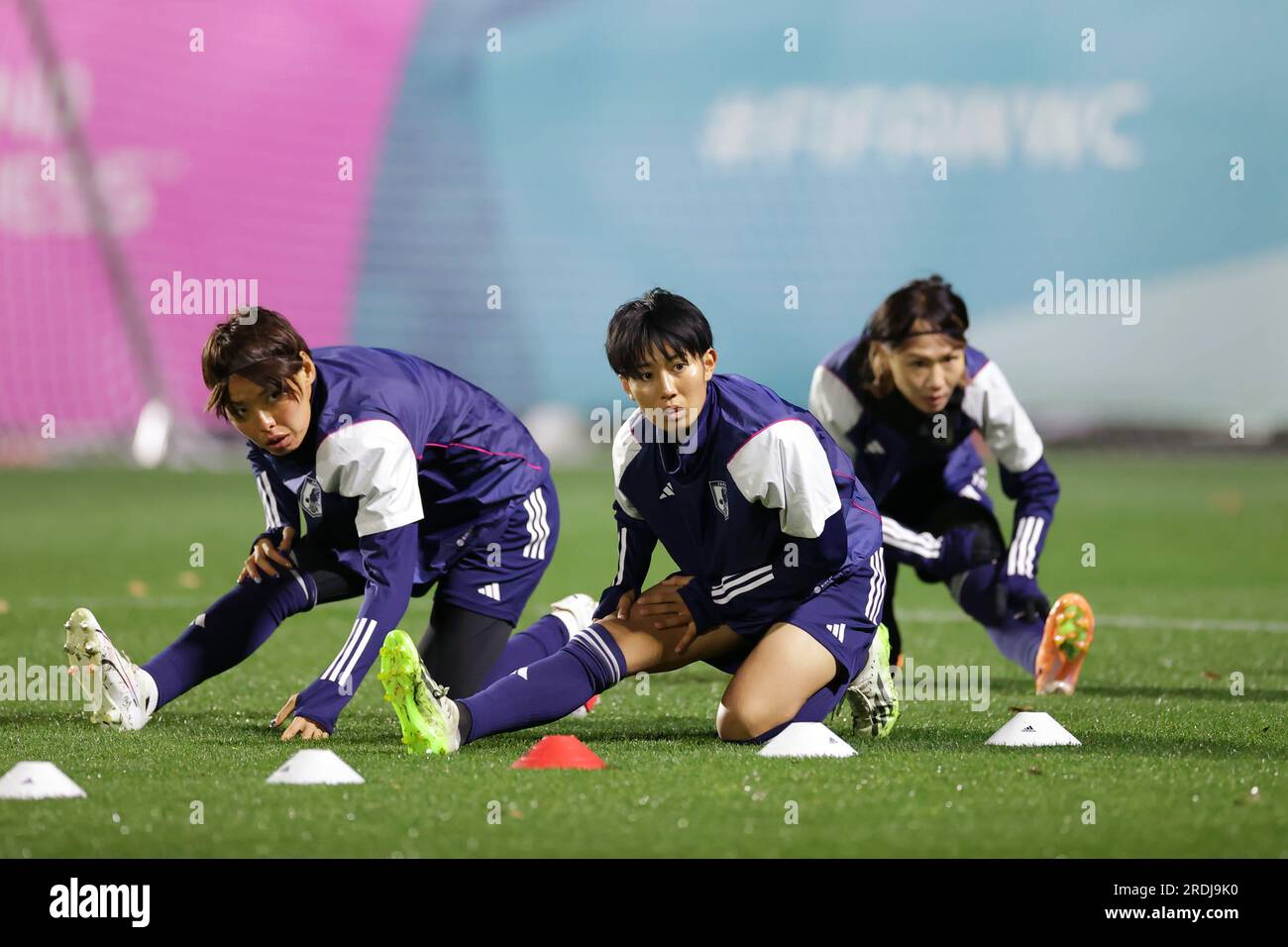 Hamilton, New Zealand. 21st July, 2023. (L-R) Saki KUMAGAI, Riko UEKI ...