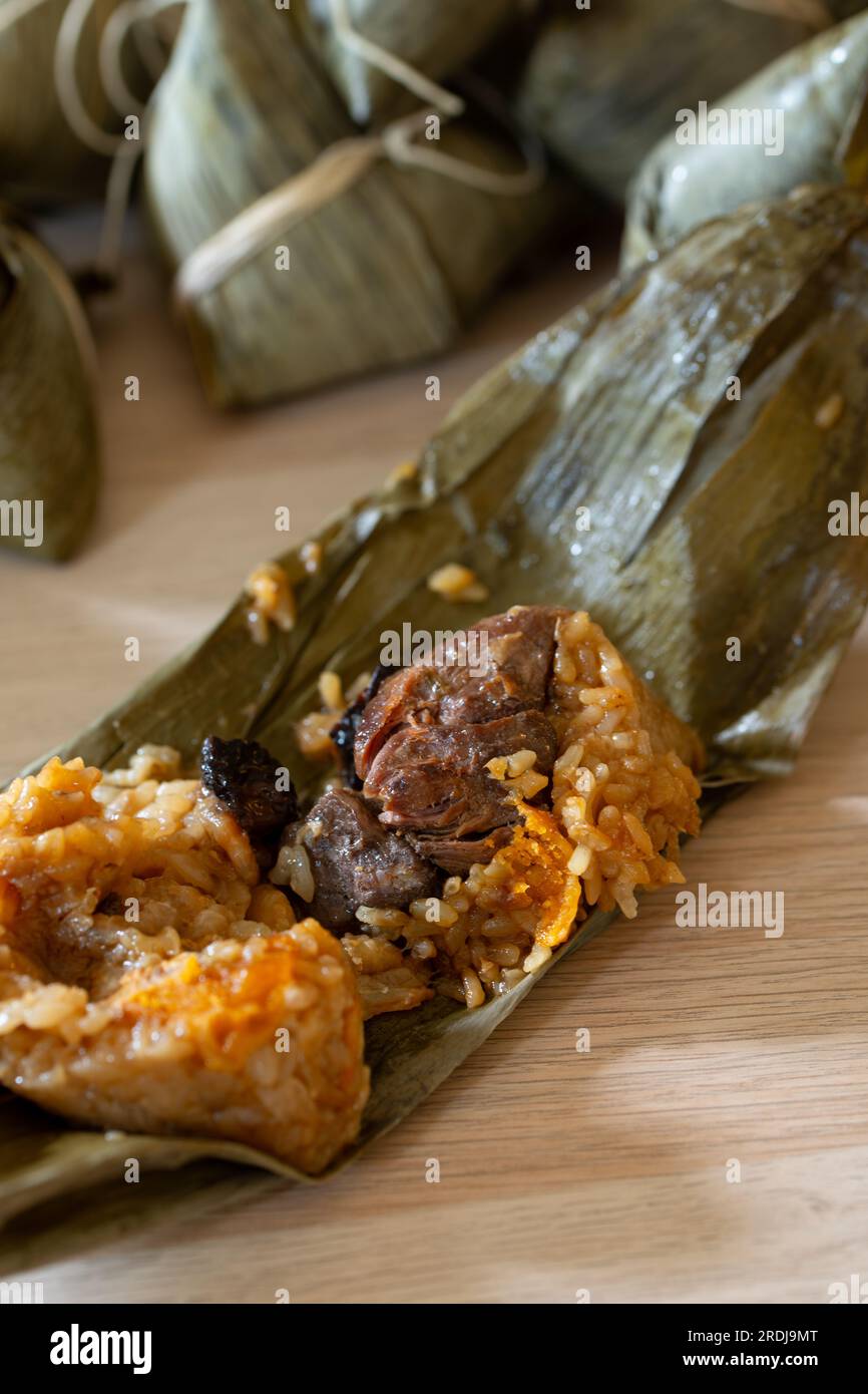 Chinese rice dumpling Zongzi for traditional dragon boat festival Stock ...