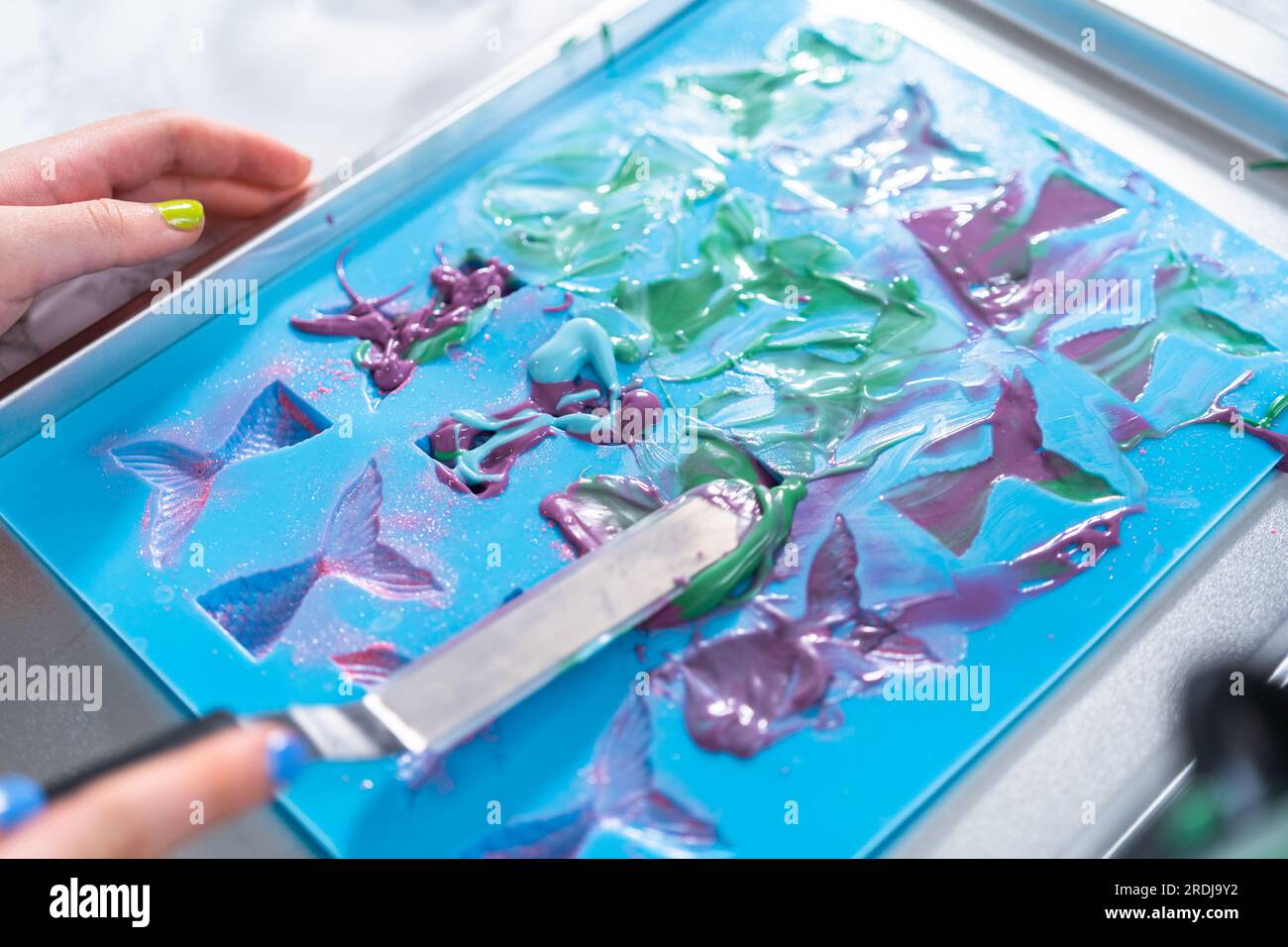Chocolate mermaid tails Stock Photo - Alamy