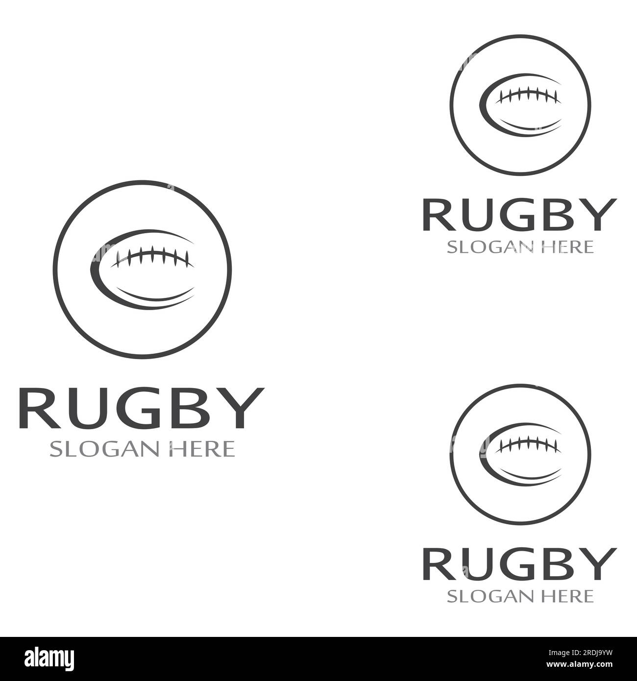 Rugby ball logo. Using vector illustration design concept.Can be used ...