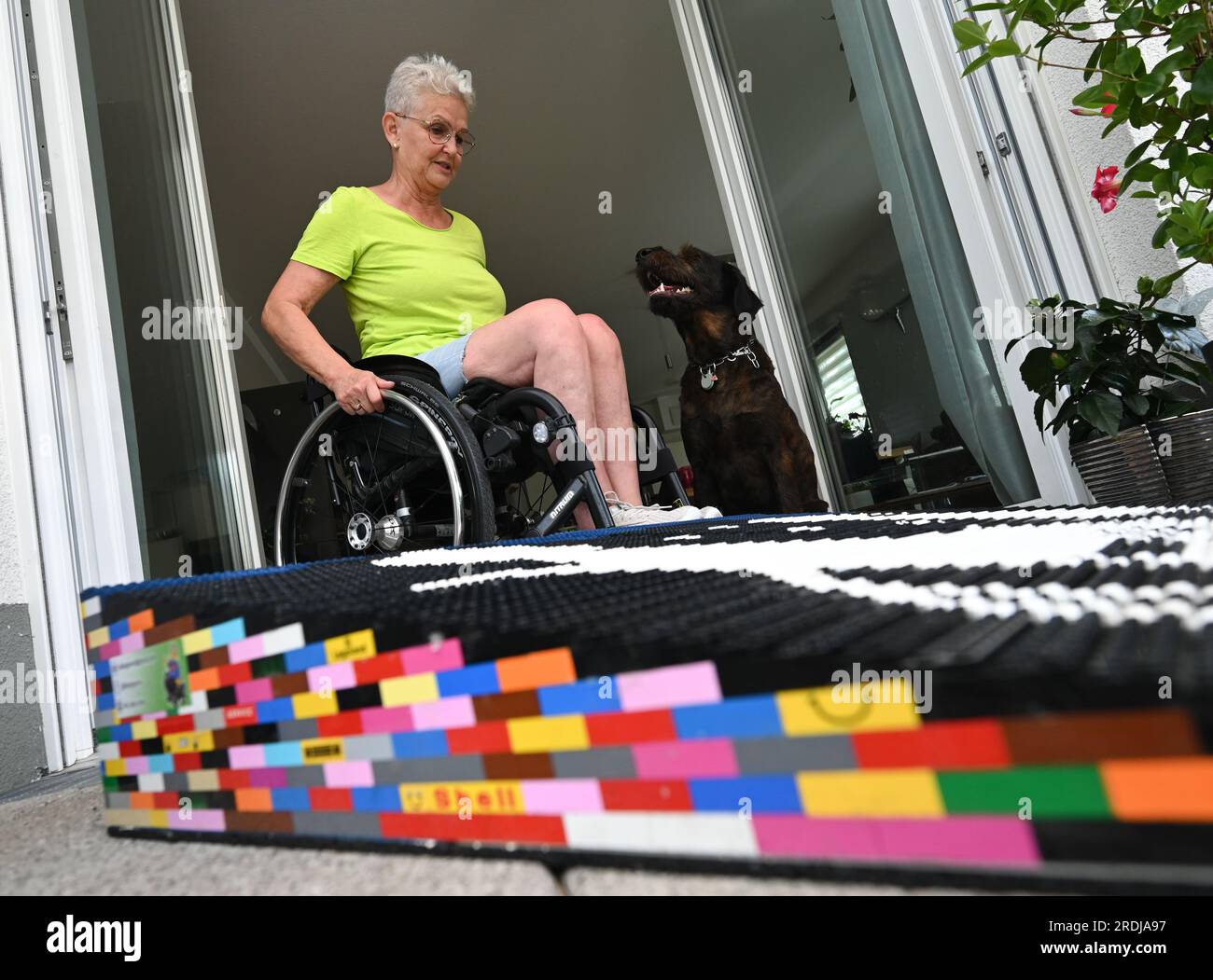 Hanau, Germany. 17th July, 2023. Rita Ebel, known as "Lego Grandma ...