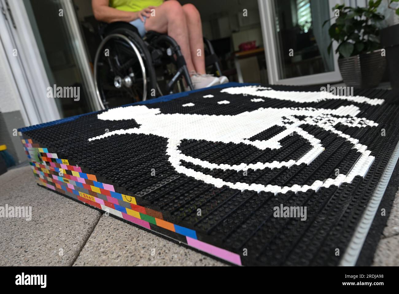 Hanau, Germany. 17th July, 2023. Rita Ebel, known as "Lego Grandma ...