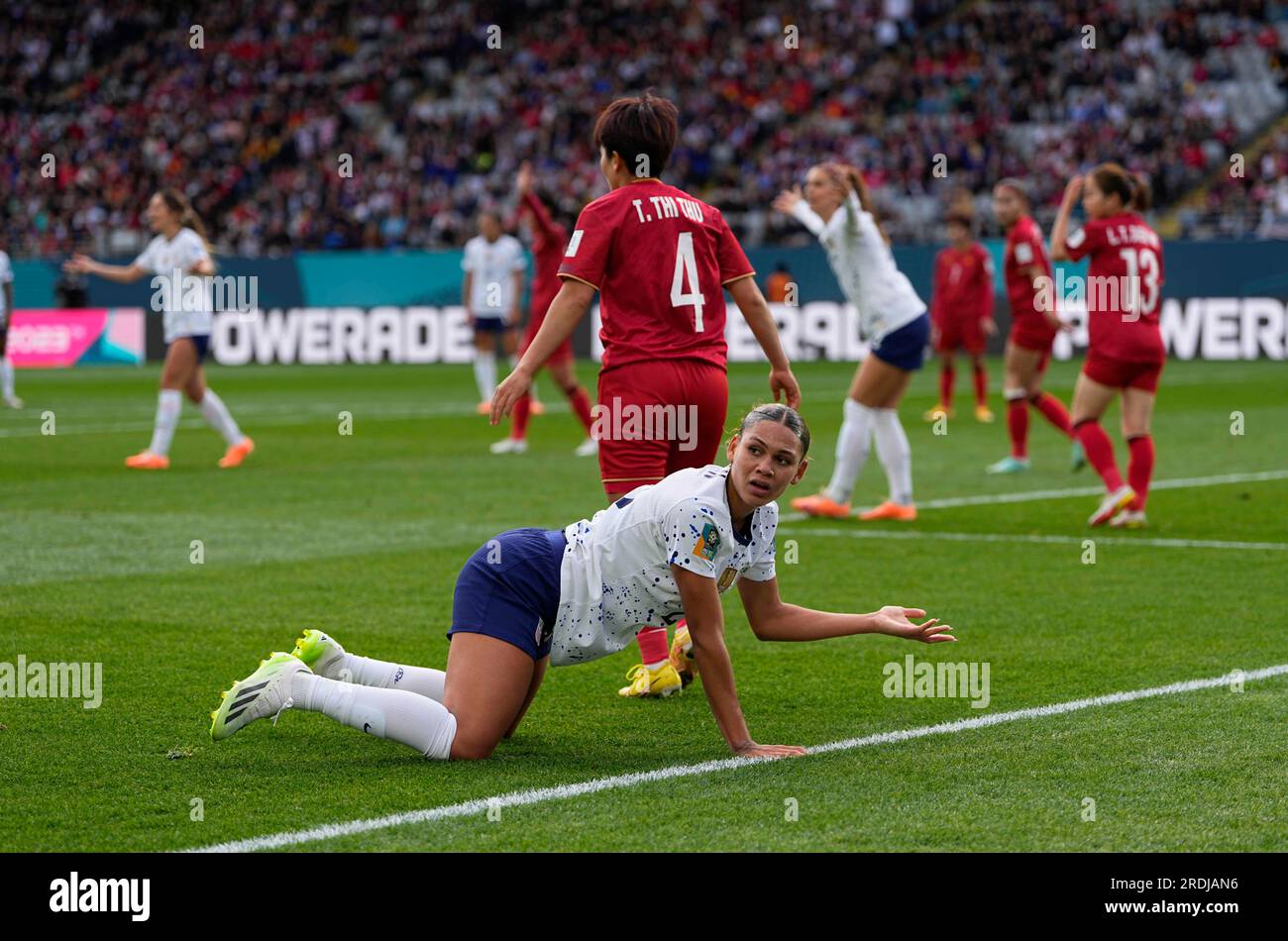 Eden Park, Auckland, New Zealand. 22nd July, 2023. Trinity Rodman (USA ...