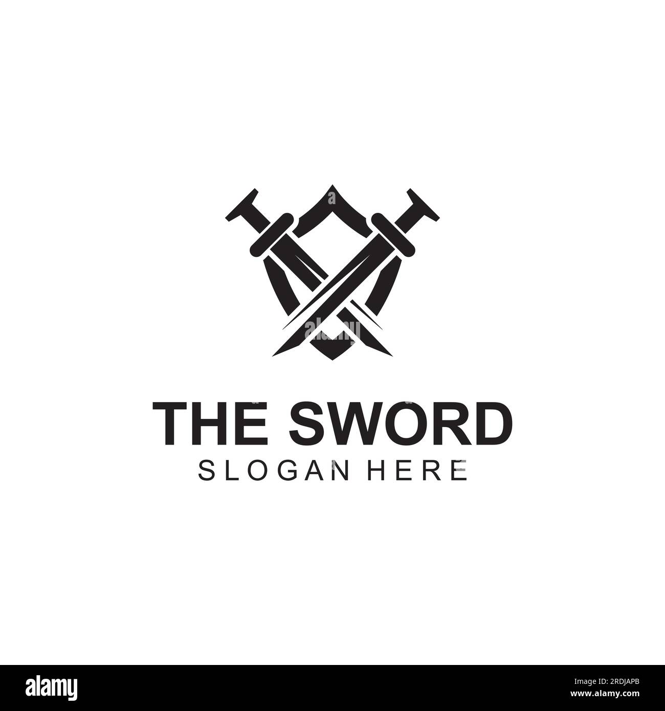 Sword, shield and king's sword logo. Logo vector design Stock Vector ...