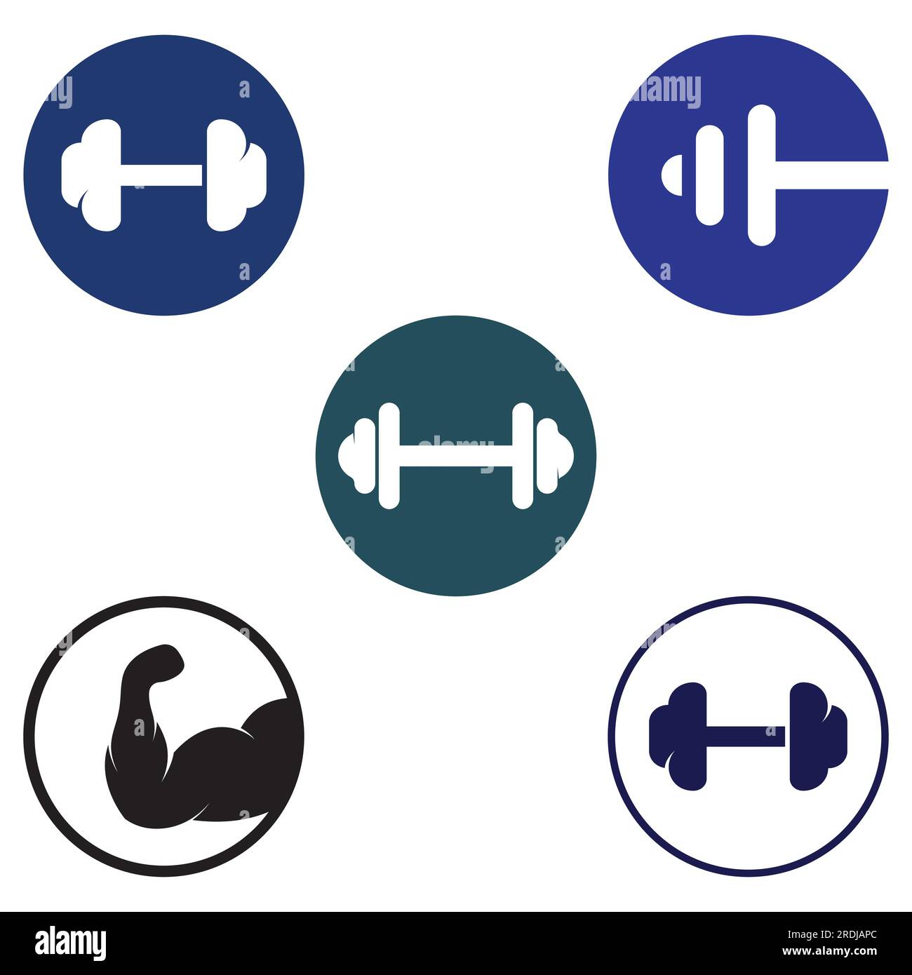 gym fitness silhouette logo and barbell.Design for fitness gym and ...