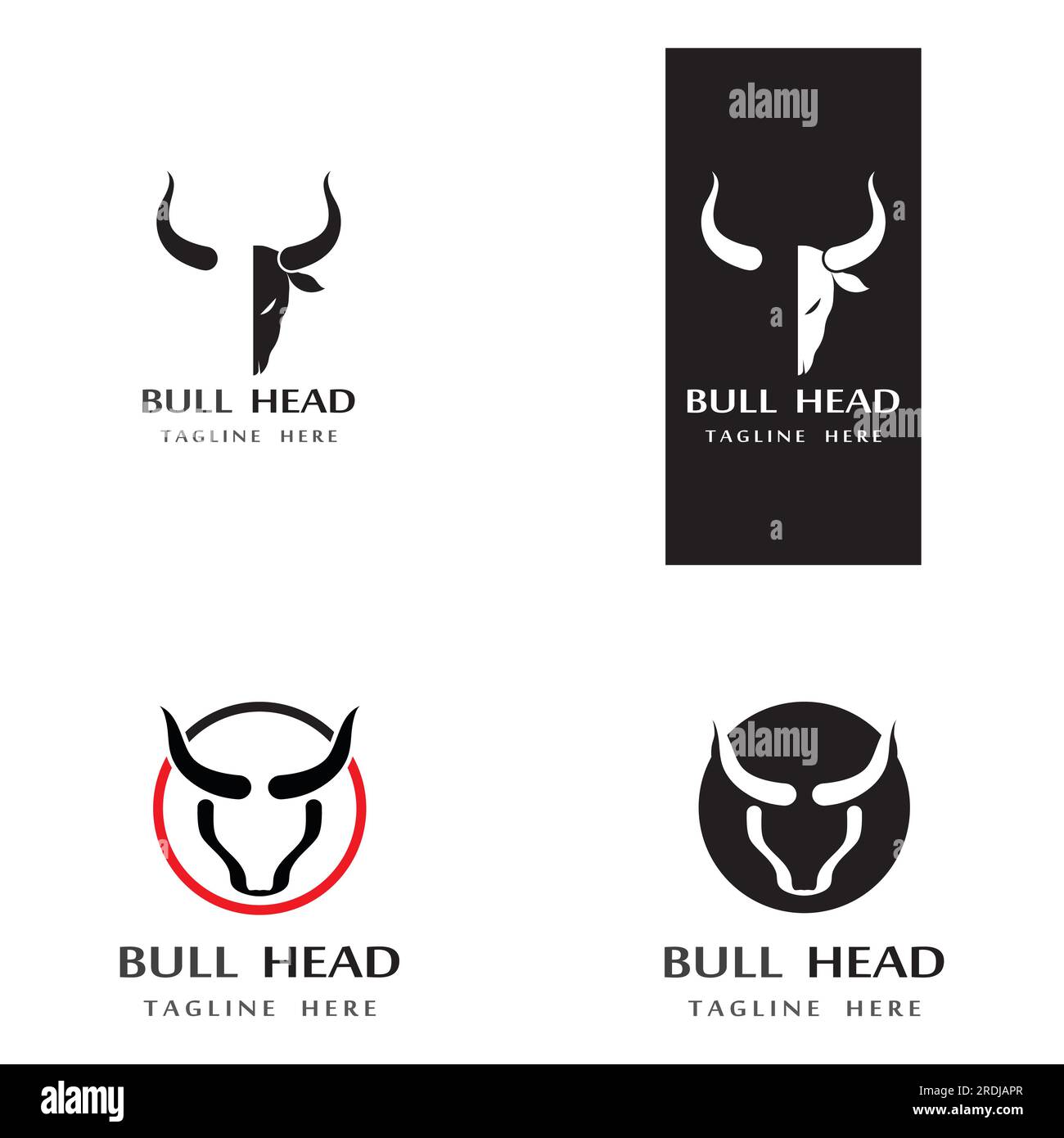 bull head horn logo and symbol Stock Vector Image & Art - Alamy