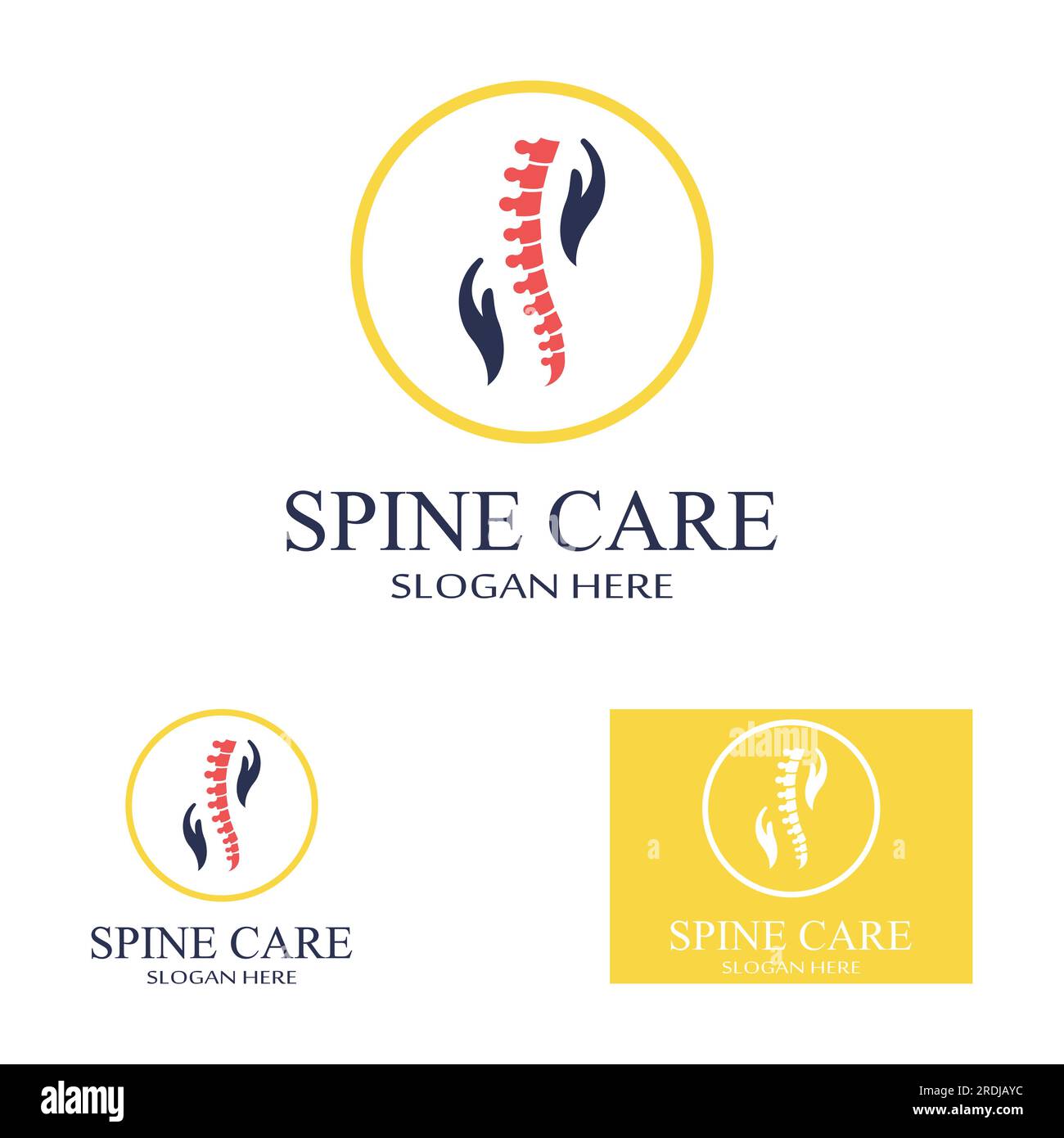 Spinal diagnostics, spine care and spine health.With modern vector icon design concept Stock ...