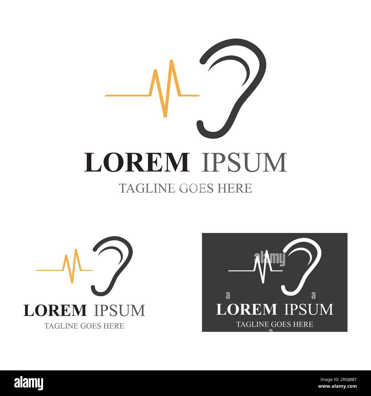 sense of hearing ear icon logo vector Stock Vector Image & Art - Alamy