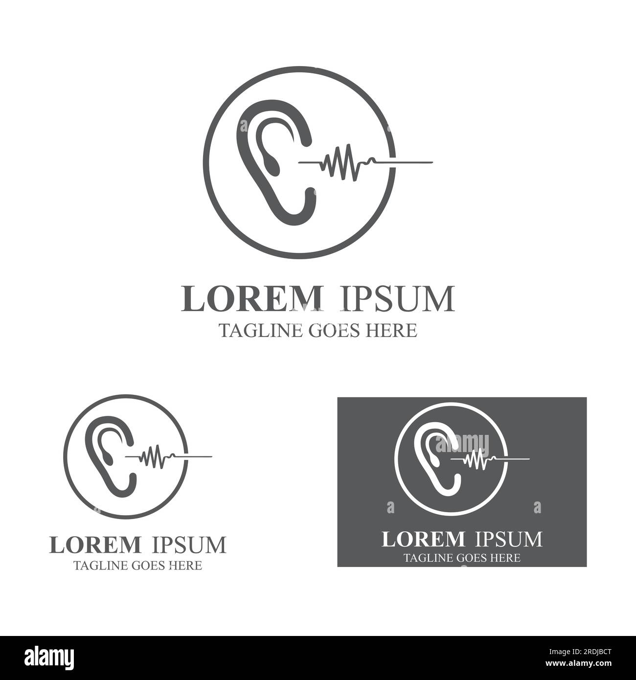 sense of hearing ear icon logo vector Stock Vector Image & Art - Alamy