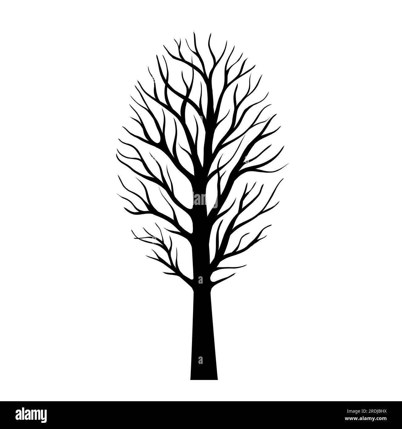 Black tree on white background Stock Vector Image & Art - Alamy