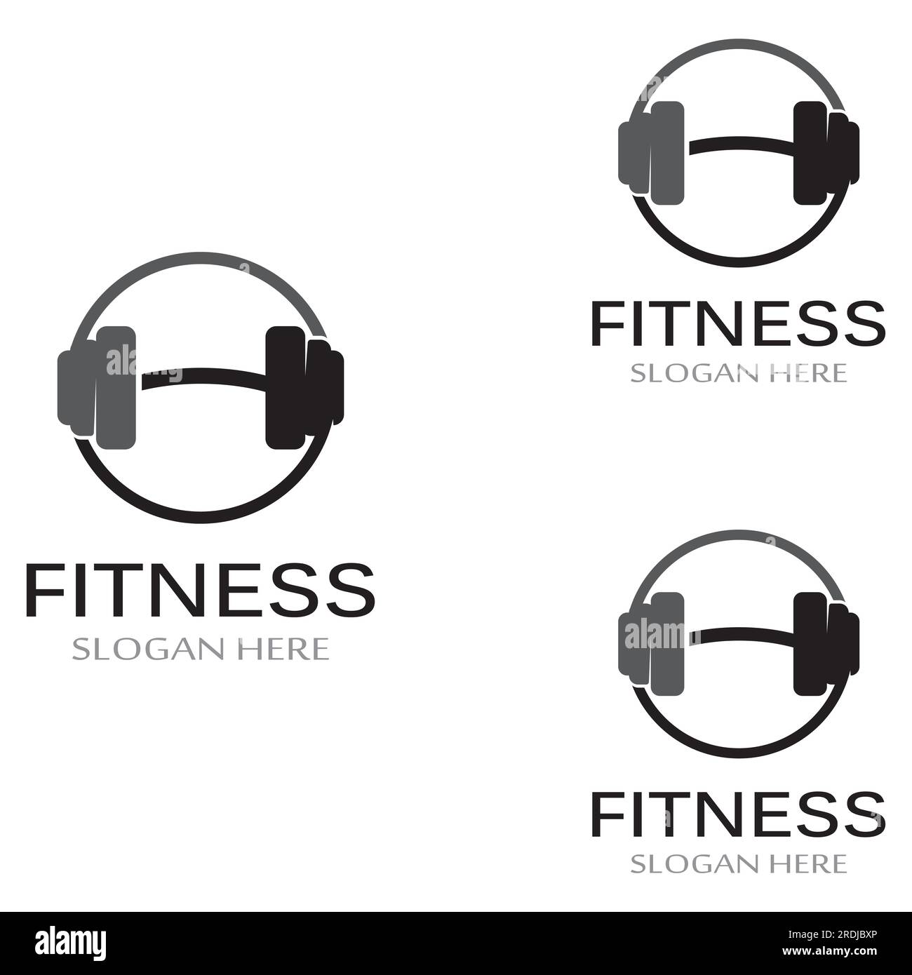 gym fitness silhouette logo and barbell.Design for fitness gym and ...