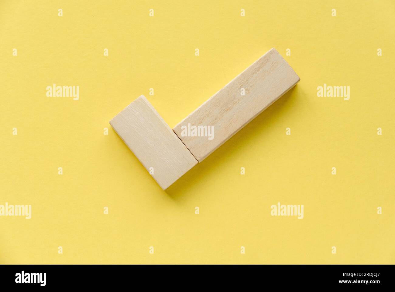 Checklist concept. Accomplishment of objectives or goals. Wooden check ...