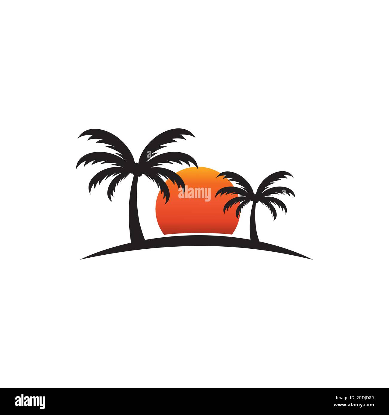 Palm tree summer logo template vector illustration Stock Vector Image ...