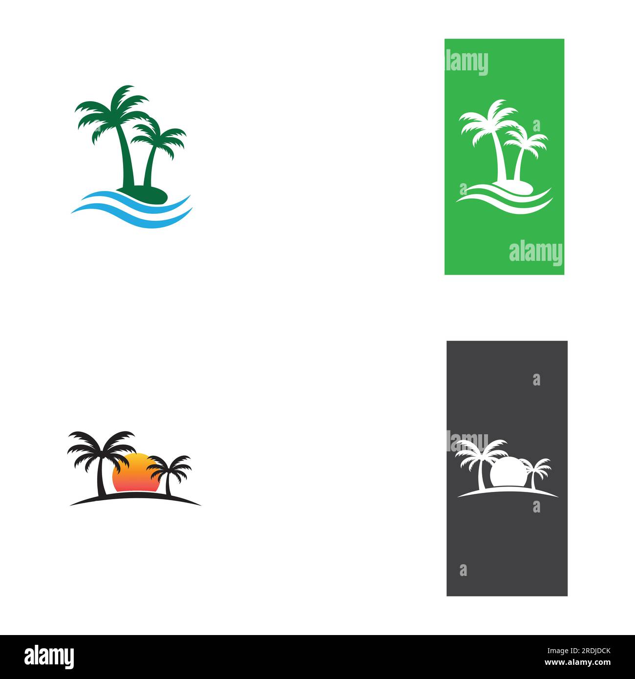 Palm tree summer logo template vector illustration Stock Vector Image ...