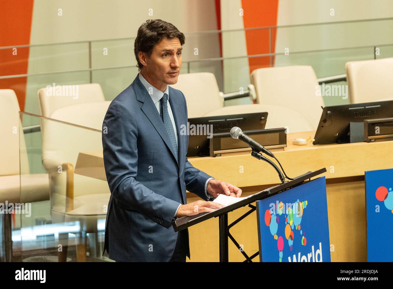Prime Minister of Canada Justin Trudeau speaks during World Law ...