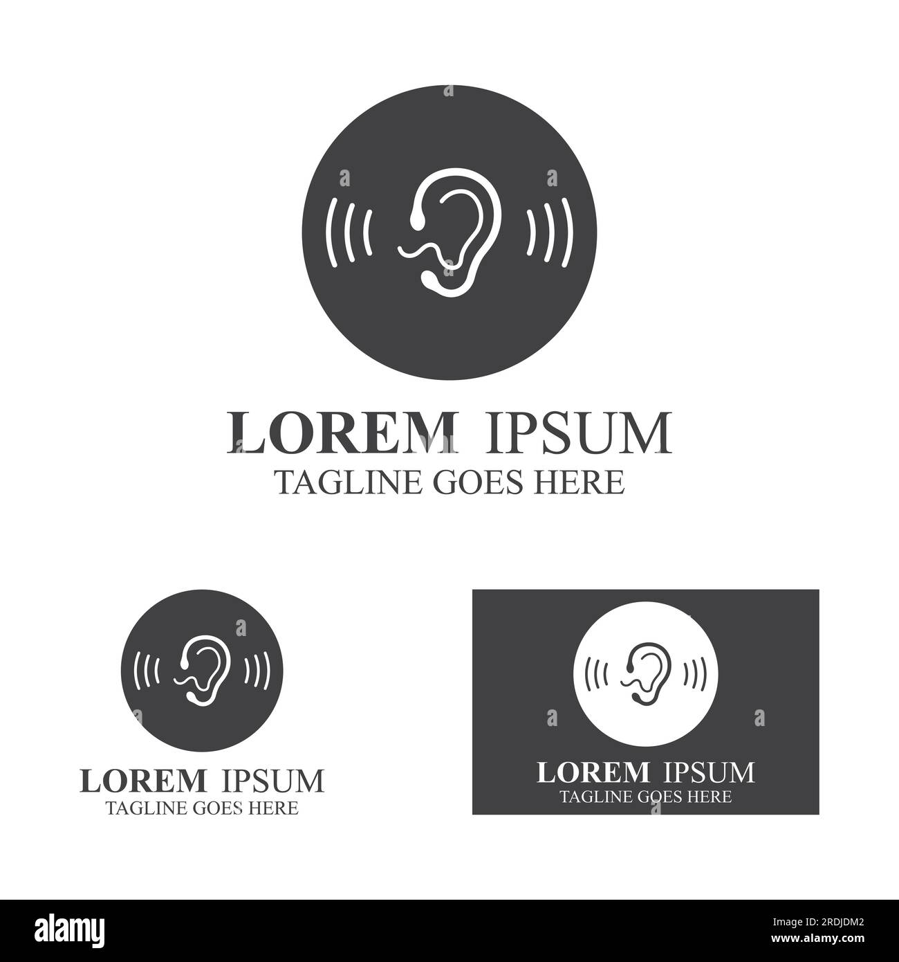 ear logo design Stock Vector Image & Art - Alamy