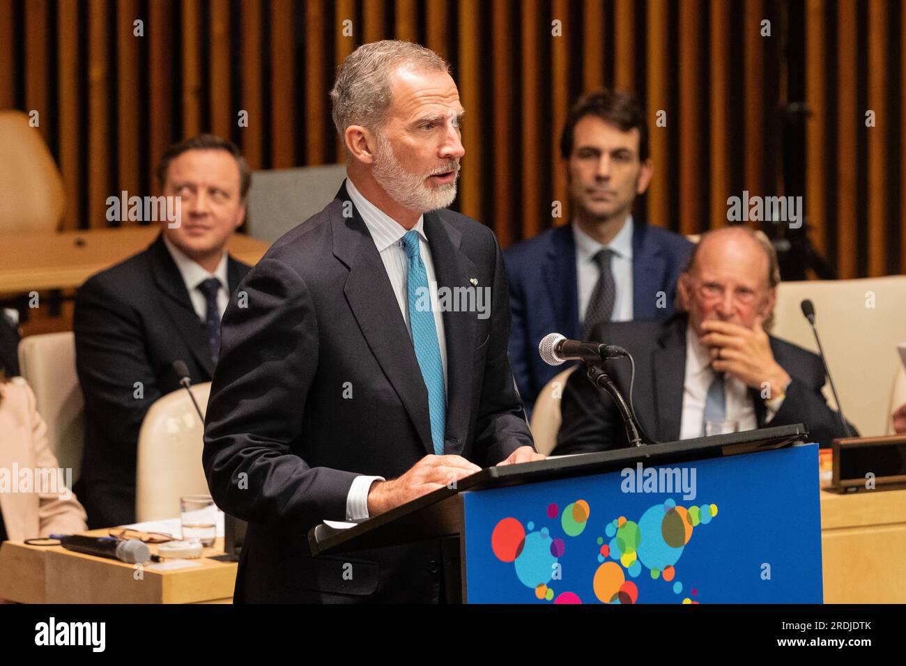 King of Spain Felipe VI speaks during World Law Congress at UN ...
