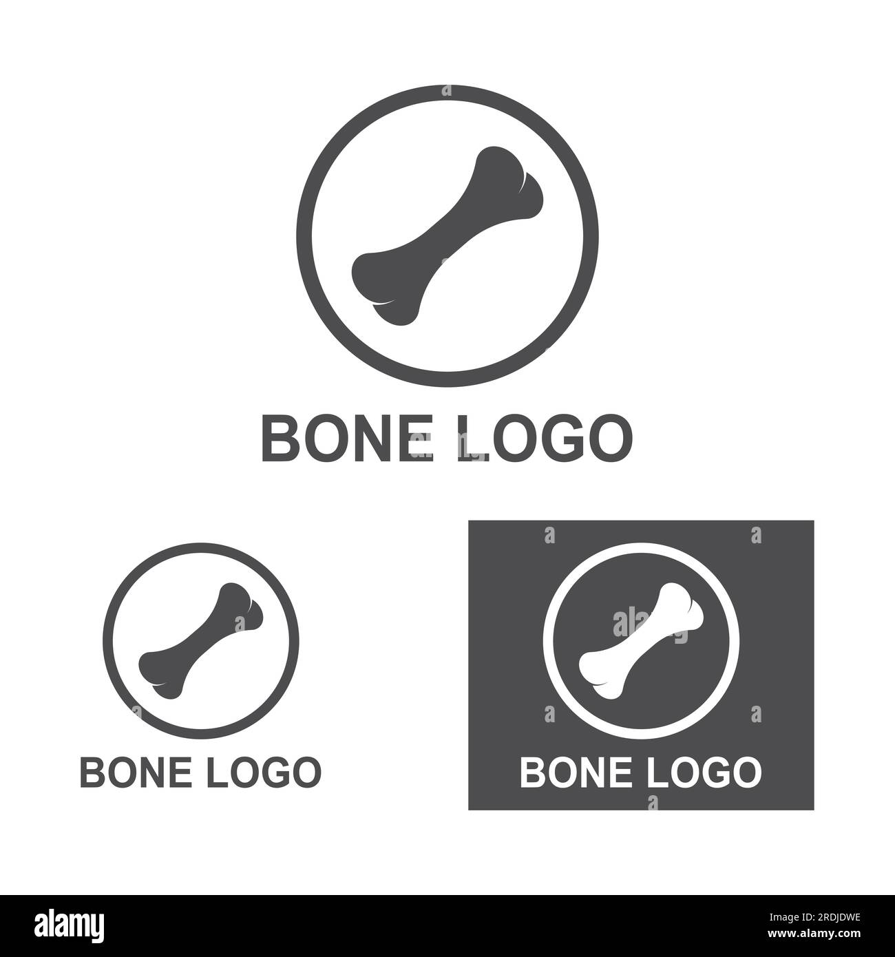 Bone logo icon vector design Stock Vector Image & Art - Alamy