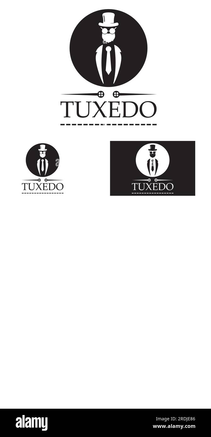 Tuxedo logo icon vector design template Stock Vector Image & Art - Alamy