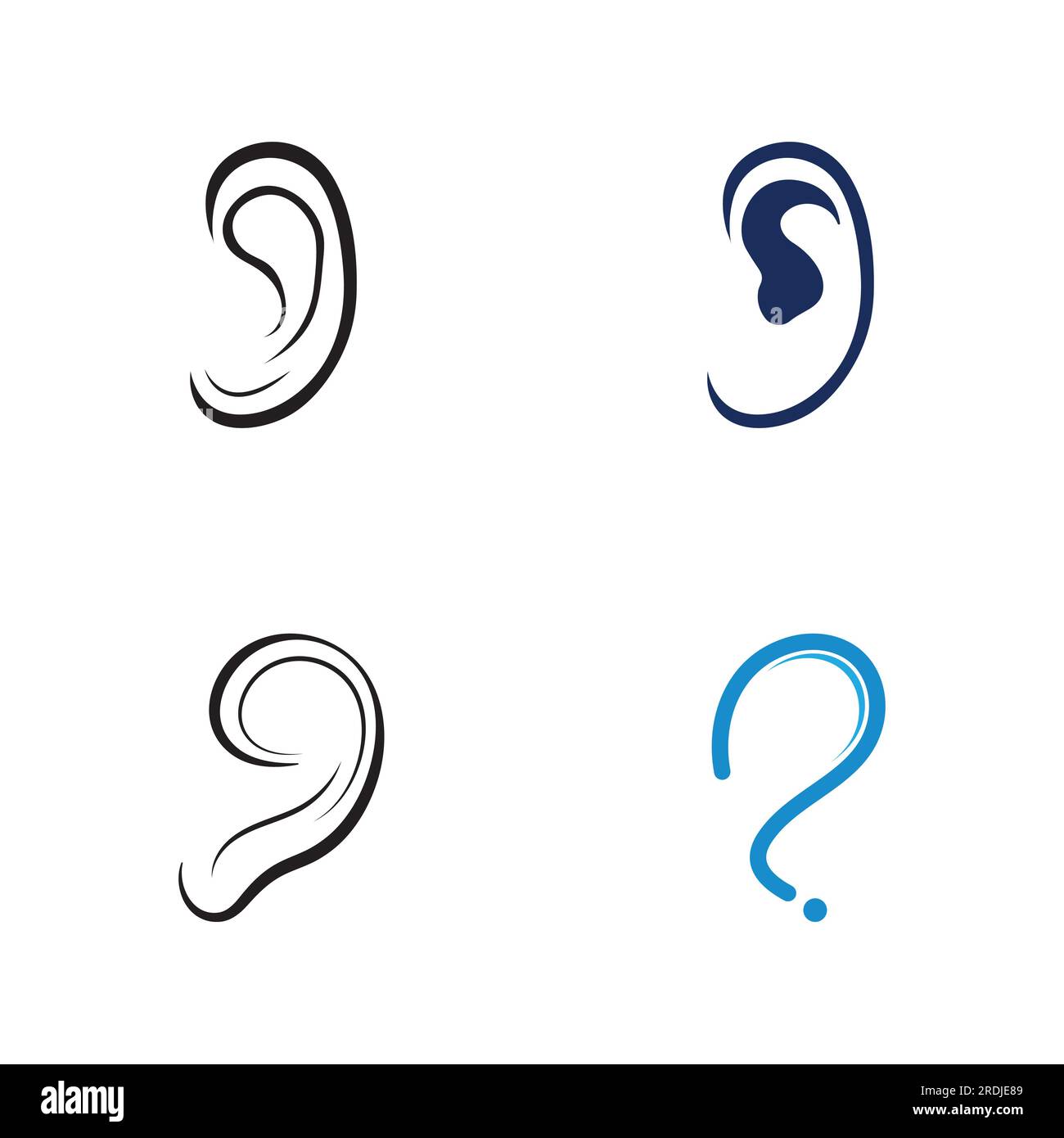 ear logo design Stock Vector Image & Art - Alamy