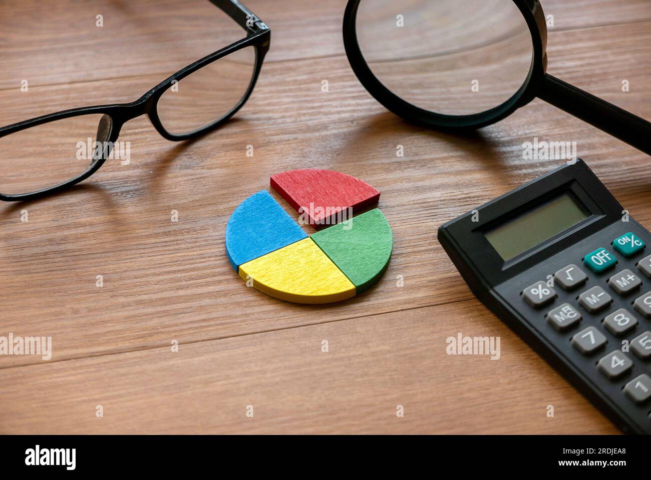 Quarterly report concept. Company financial report. Business charts ...