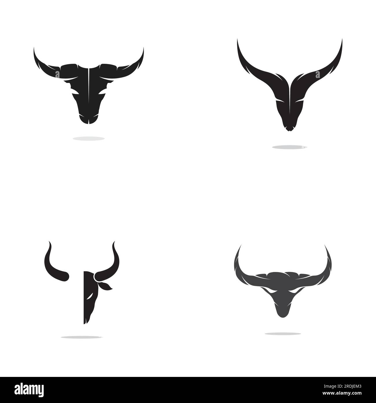 bull head horn logo and symbol Stock Vector Image & Art - Alamy