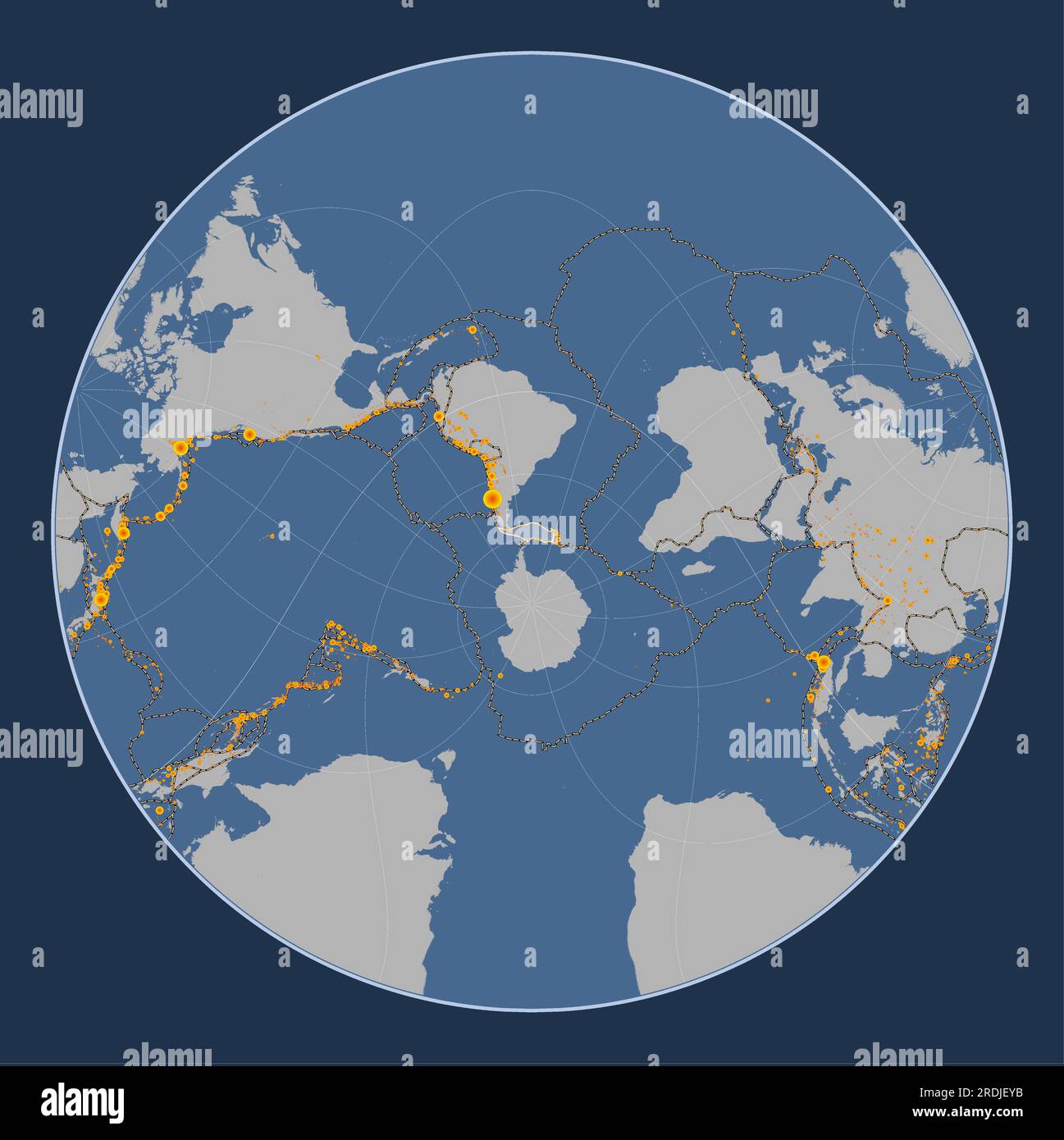 Shape Of The Scotia Tectonic Plate On The Solid Contour Map In The Lagrange Oblique Projection