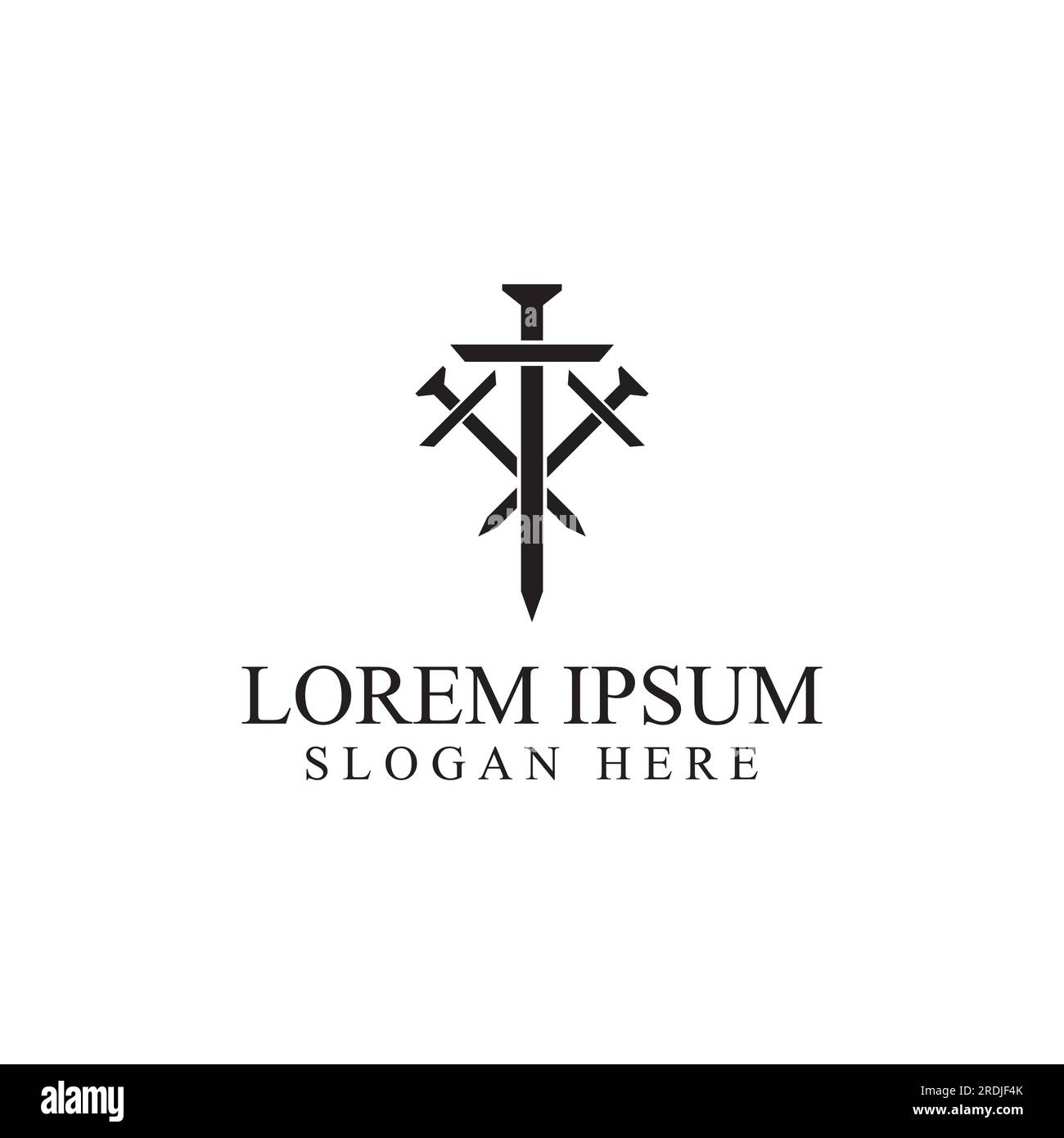 Sword, shield and king's sword logo. Logo vector design Stock Vector ...