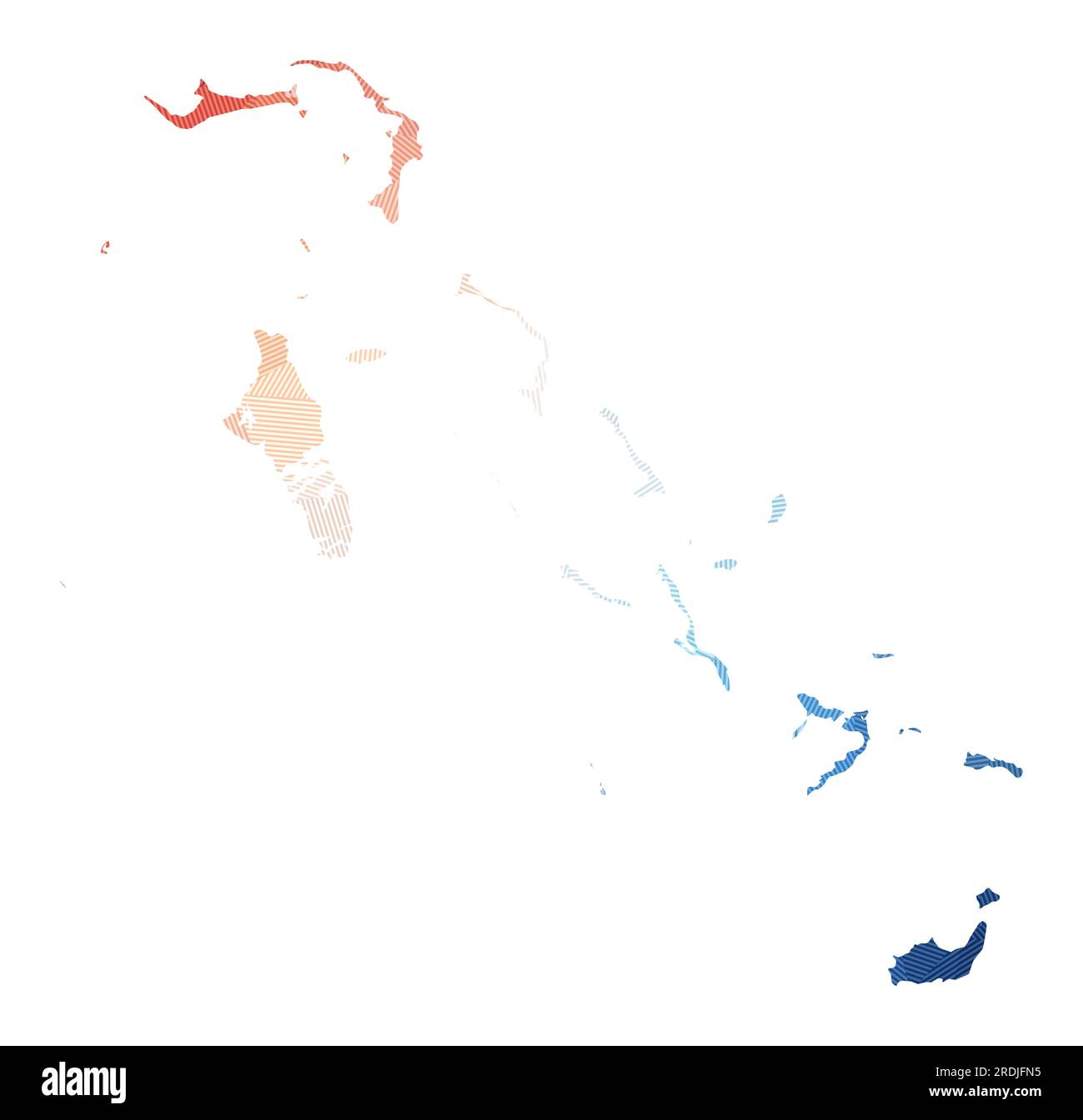 Map of Bahamas. Low poly illustration of the country. Geometric design ...